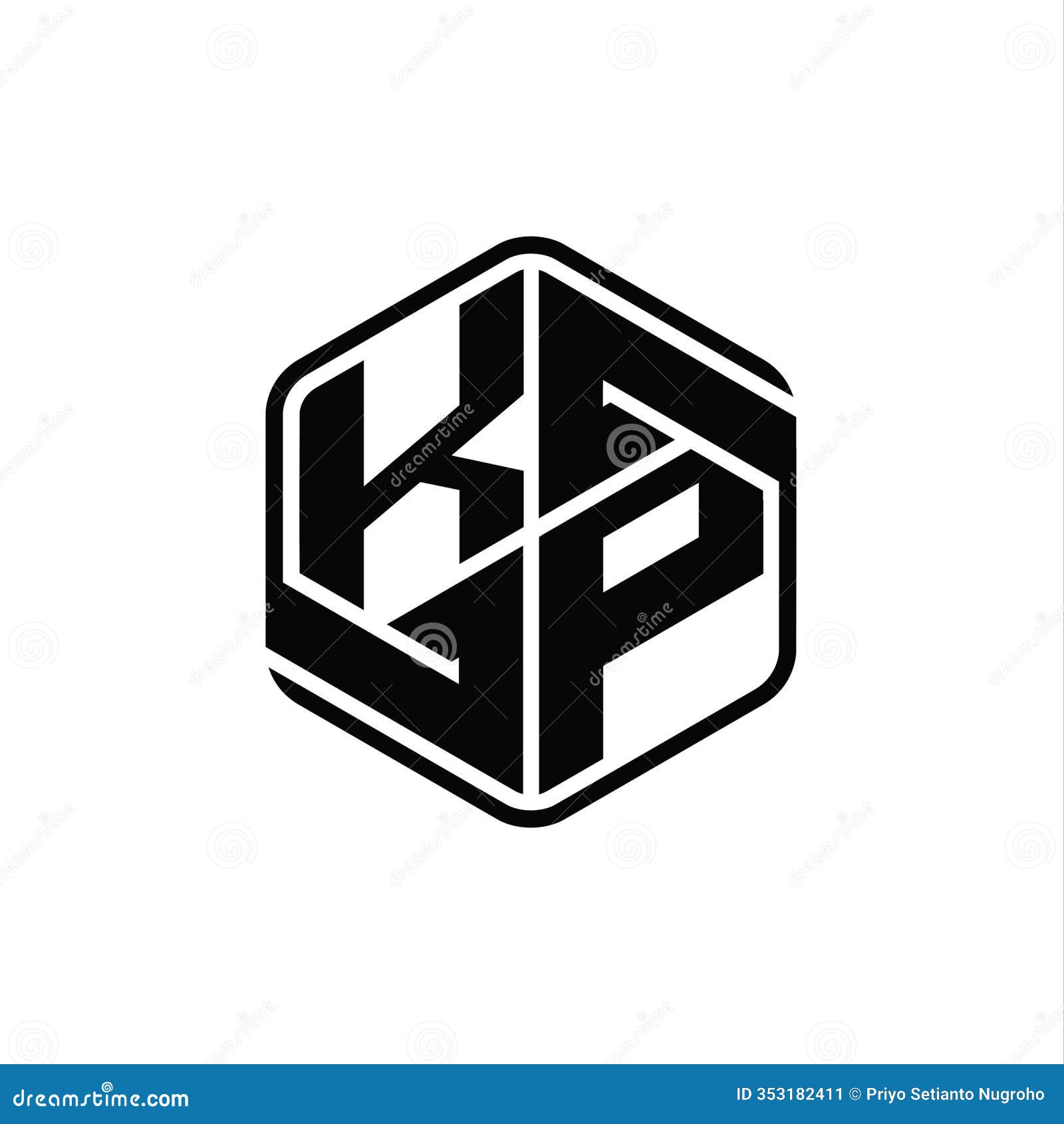 KP Logo Monogram Hexagon Shape with Ornament Abstract Isolated Outline ... KP Logo Monogram Hexagon Shape with Ornament Abstract Isolated Outline ...