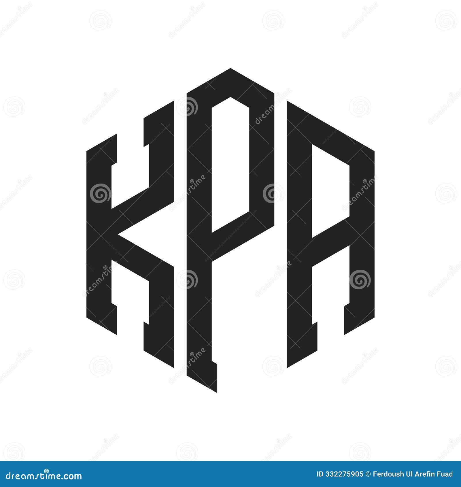 KPA Logo Design. Initial Letter KPA Monogram Logo Using Hexagon Shape ...