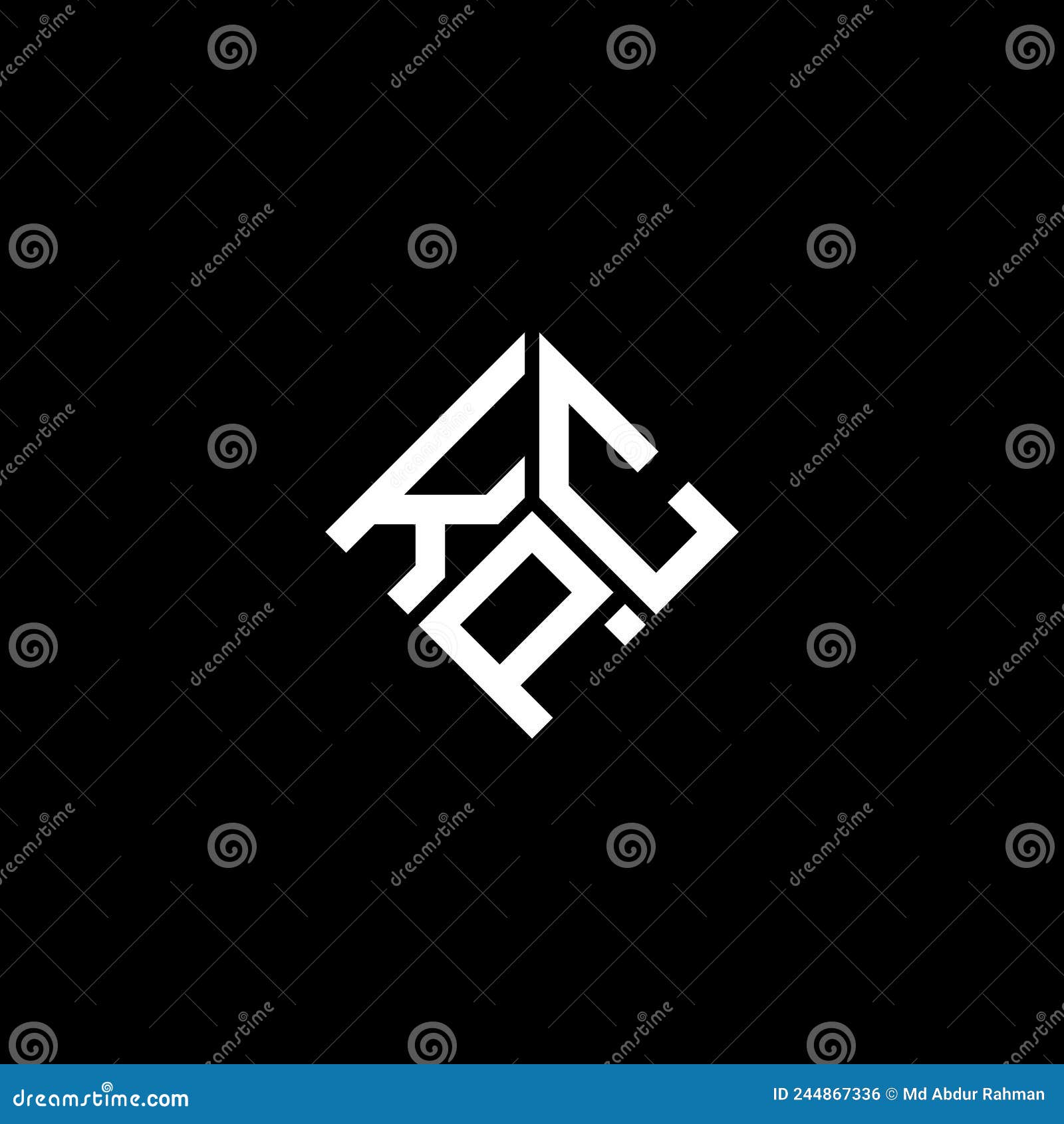 KPC Letter Logo Design On Black Background. KPC Creative Initials ...