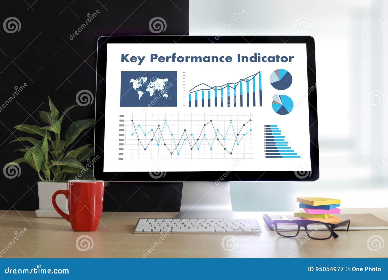 KPI Acronym (Key Performance Indicator) Business Team Hands at W Stock ...