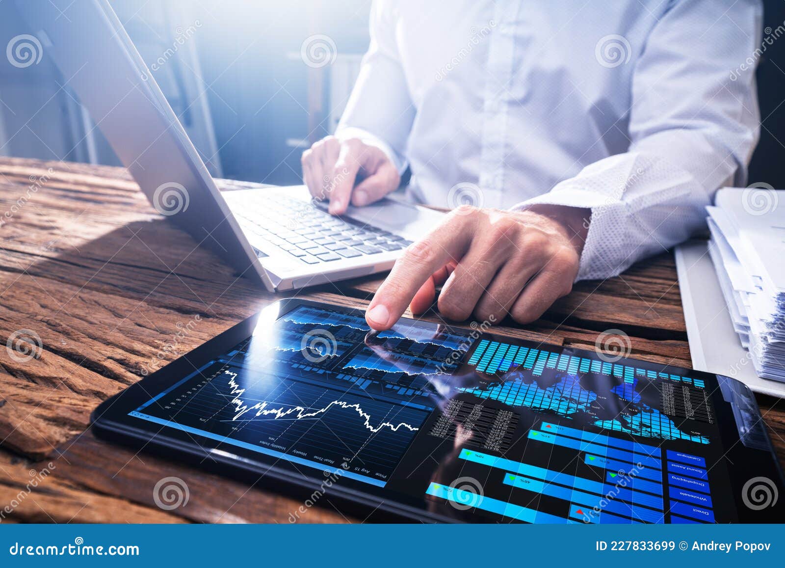 KPI Analytics Dashboard and Graph Stock Image - Image of panoramic ...