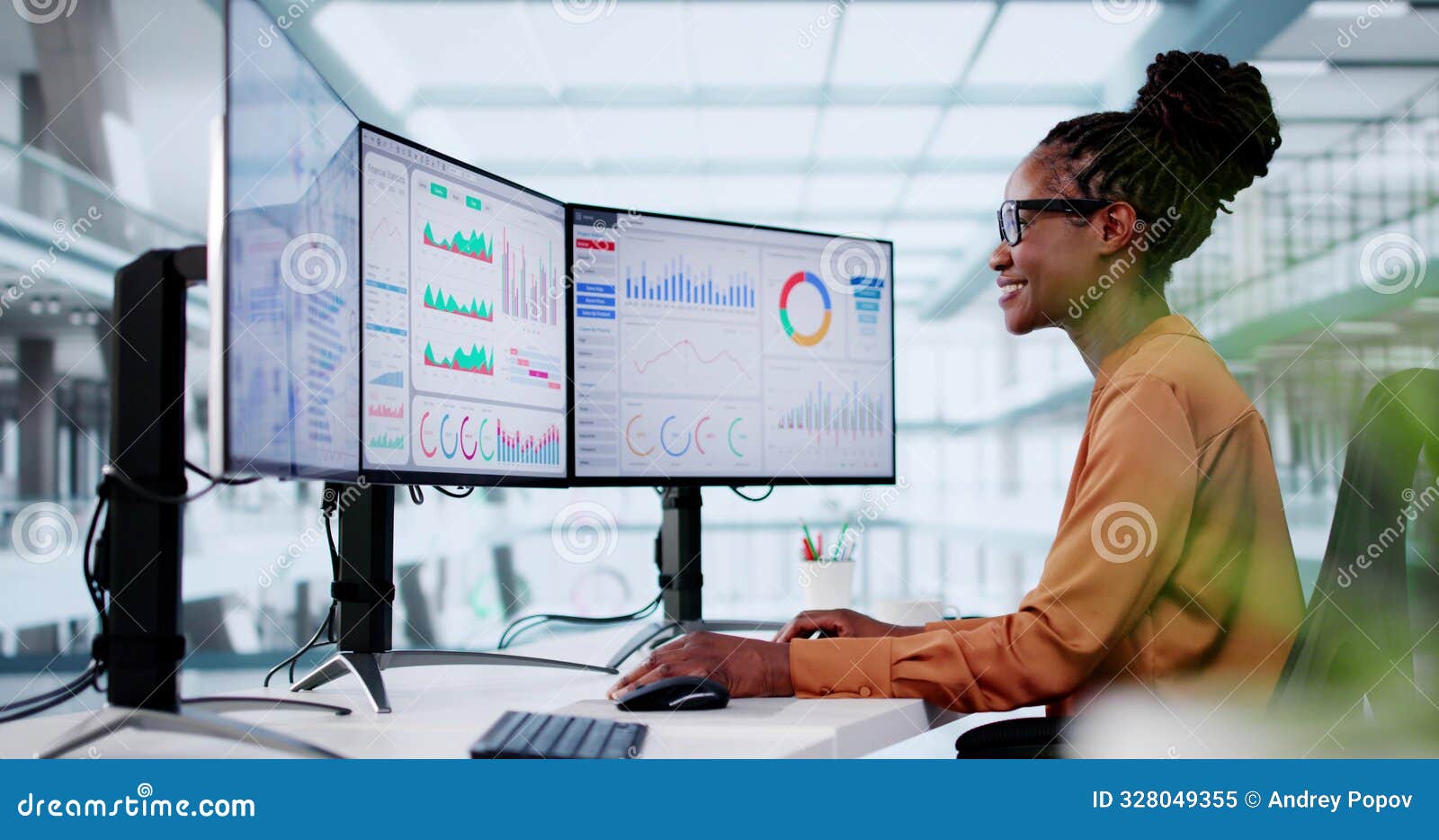 Kpi Business Analytics Data Dashboard Stock Image Image Of American