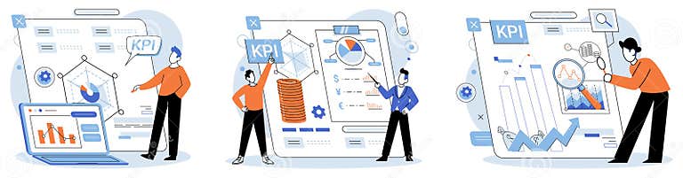 KPI. Business. Dashboards Provide Visual Representations Key Data Stock ...