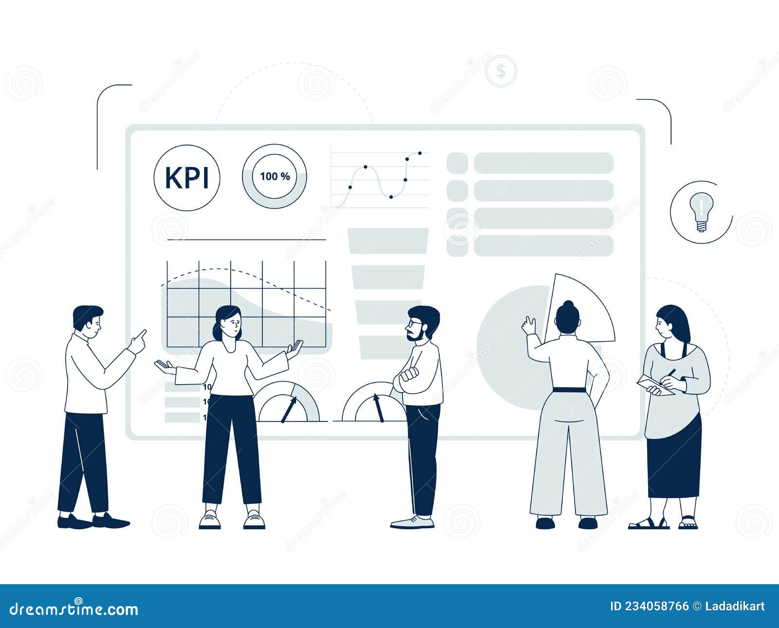 Kpi Concept. Data App Project, Digital Analysis of Work Progress Stock ...