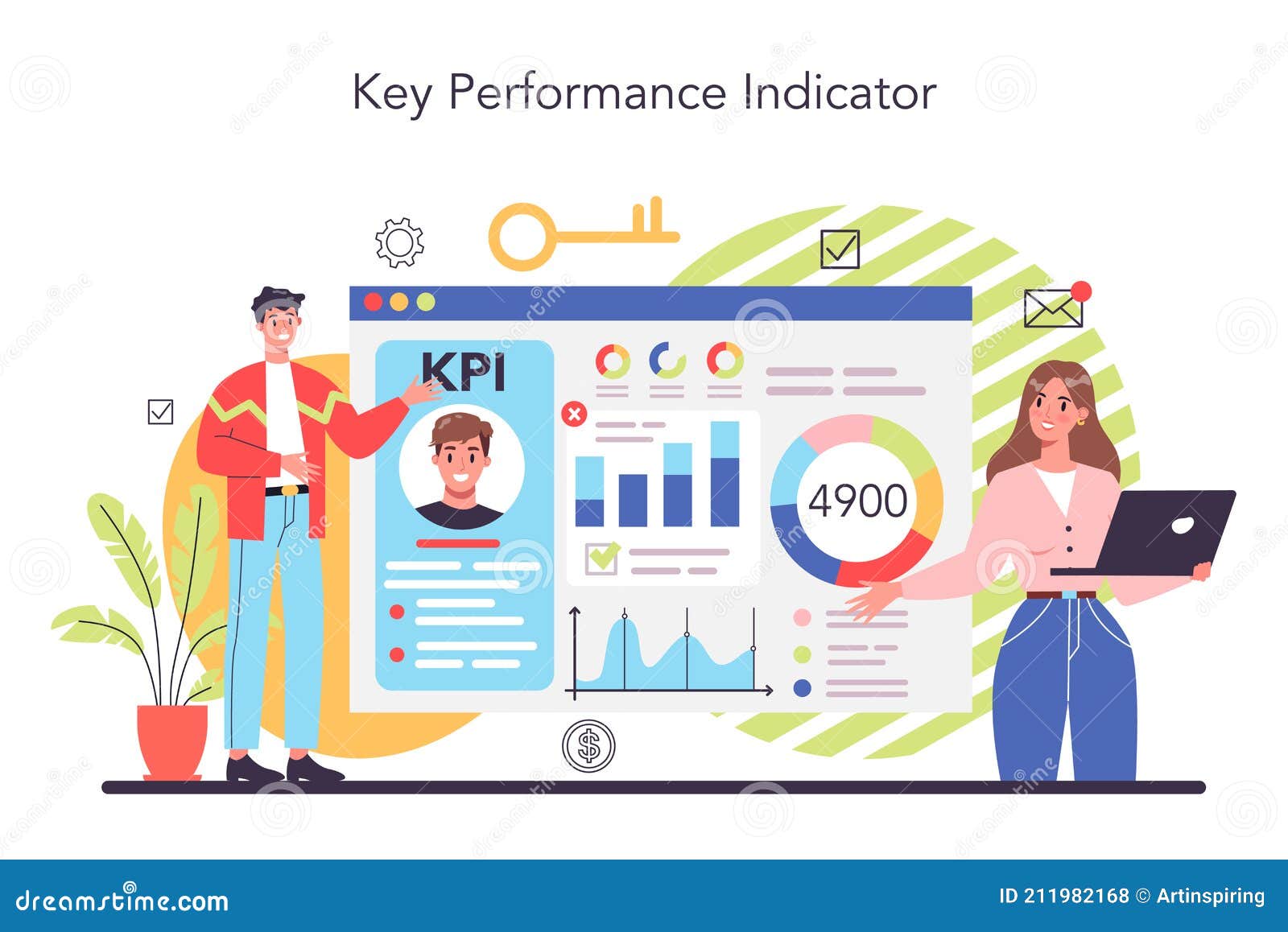 KPI Concept. Key Performance Indicators Stock Vector - Illustration of ...