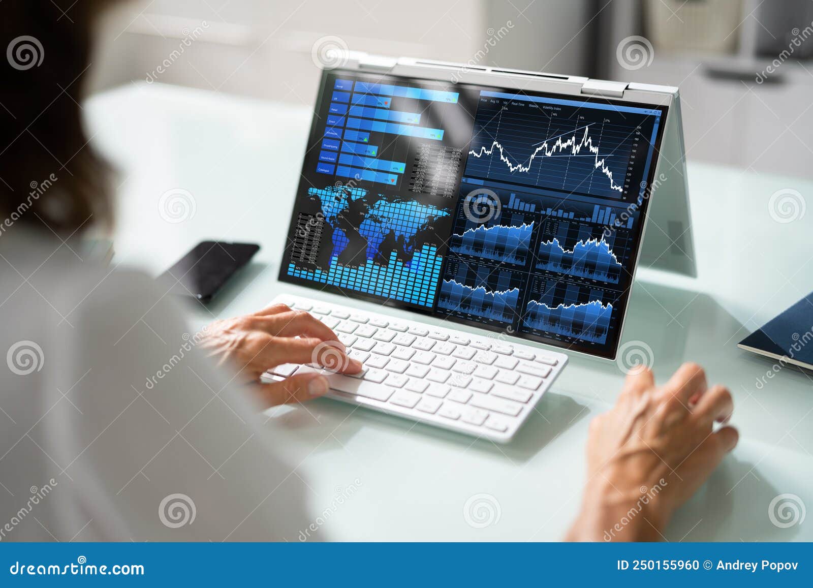 KPI Dashboard Data Analytics Stock Photo - Image of dashboard ...