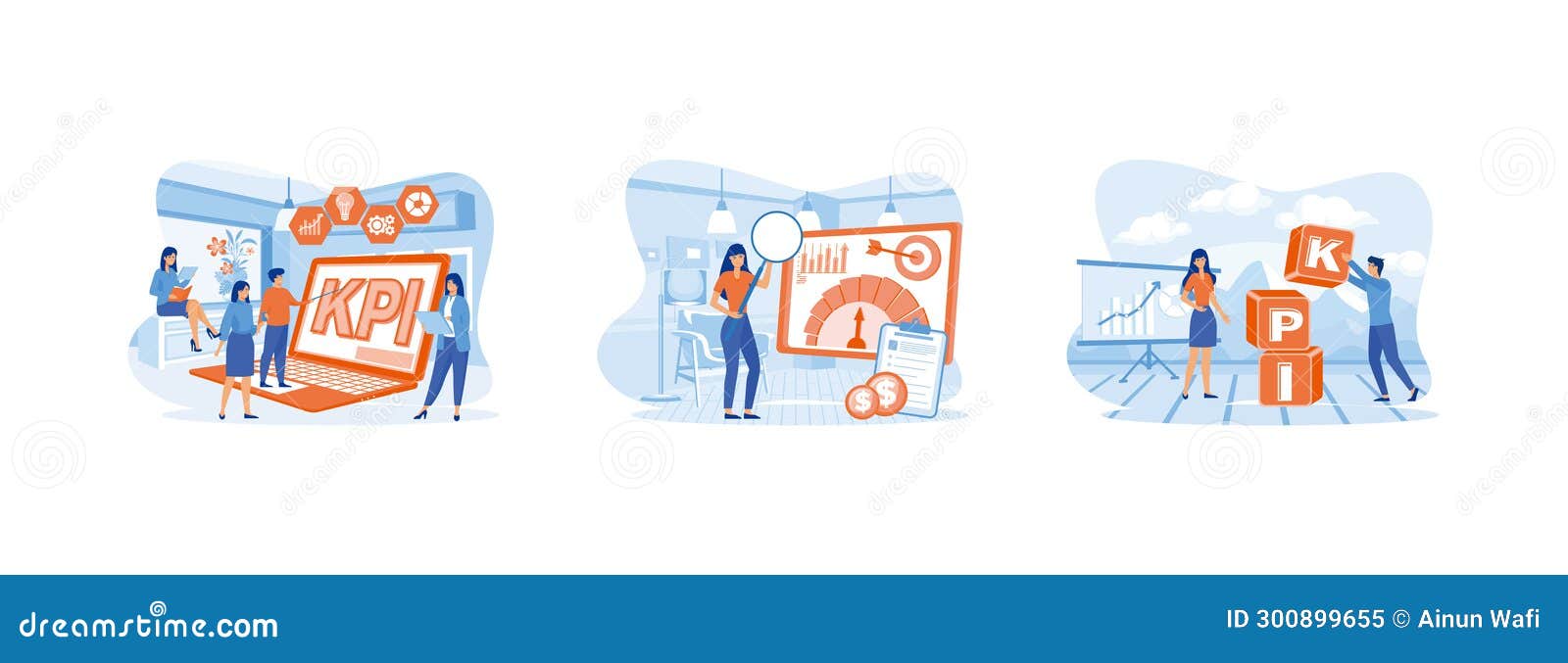 Kpi Data Report. Key Performance Indicator or KPI for Business Success ...