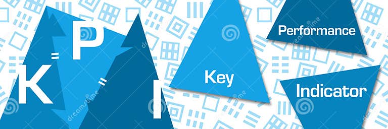 KPI - Key Performance Indicator Blue Triangle Horizontal Stock ...