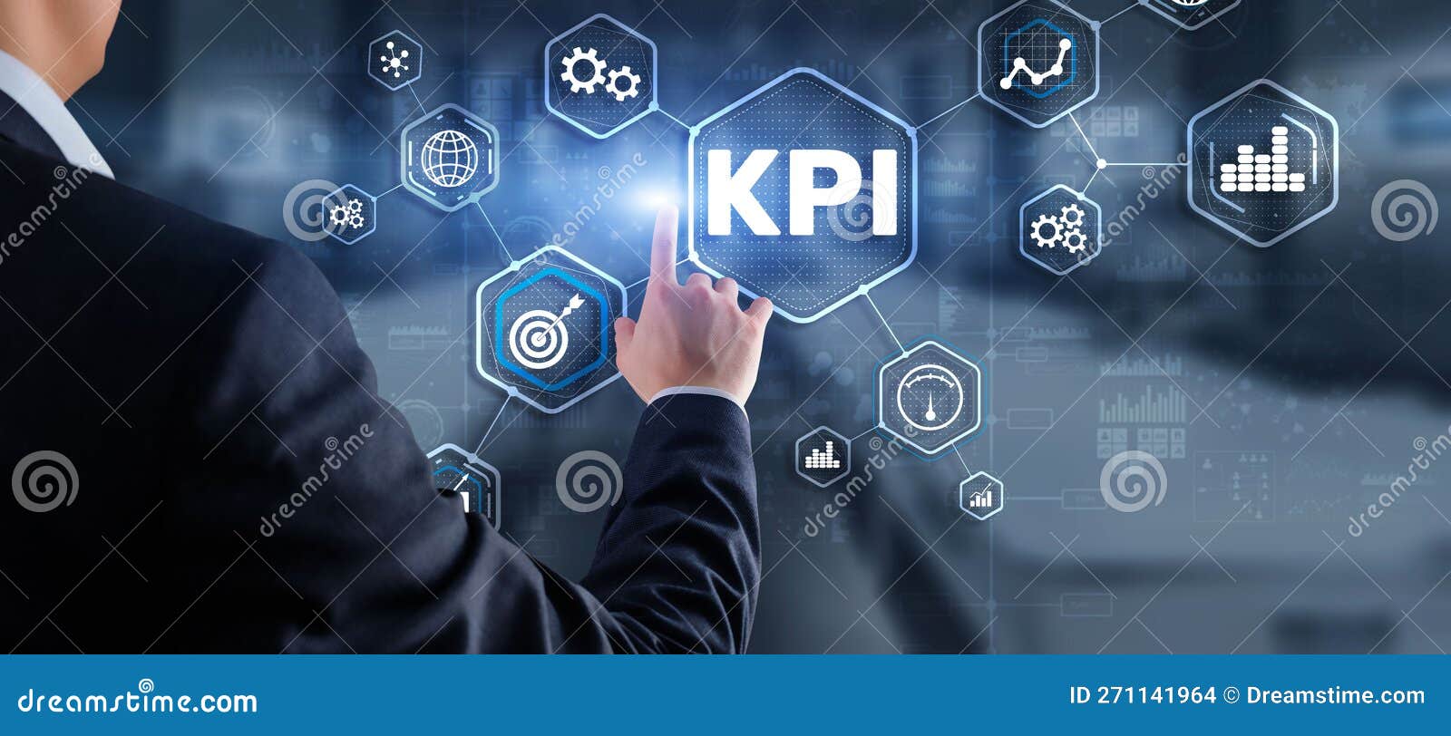 KPI Key Performance Indicator Business Internet Technology Concept on ...