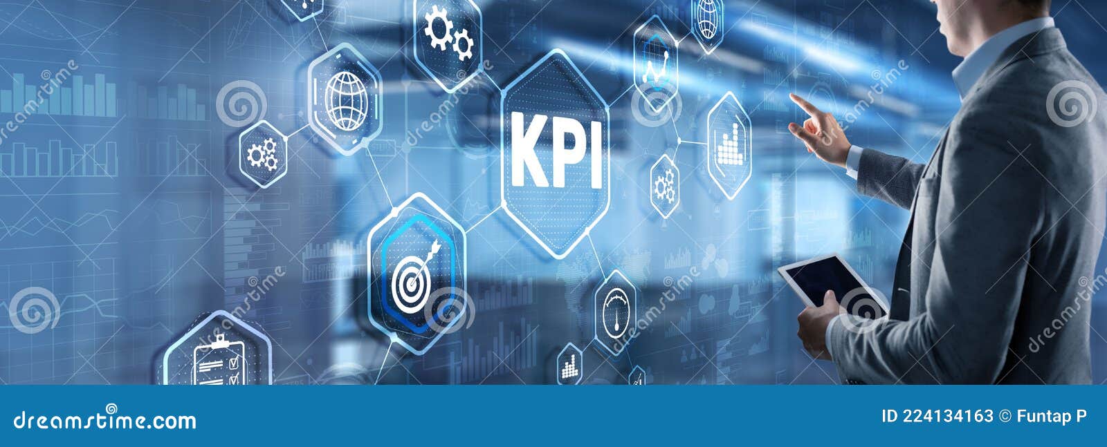 KPI Key Performance Indicator Business Internet Technology Concept on ...