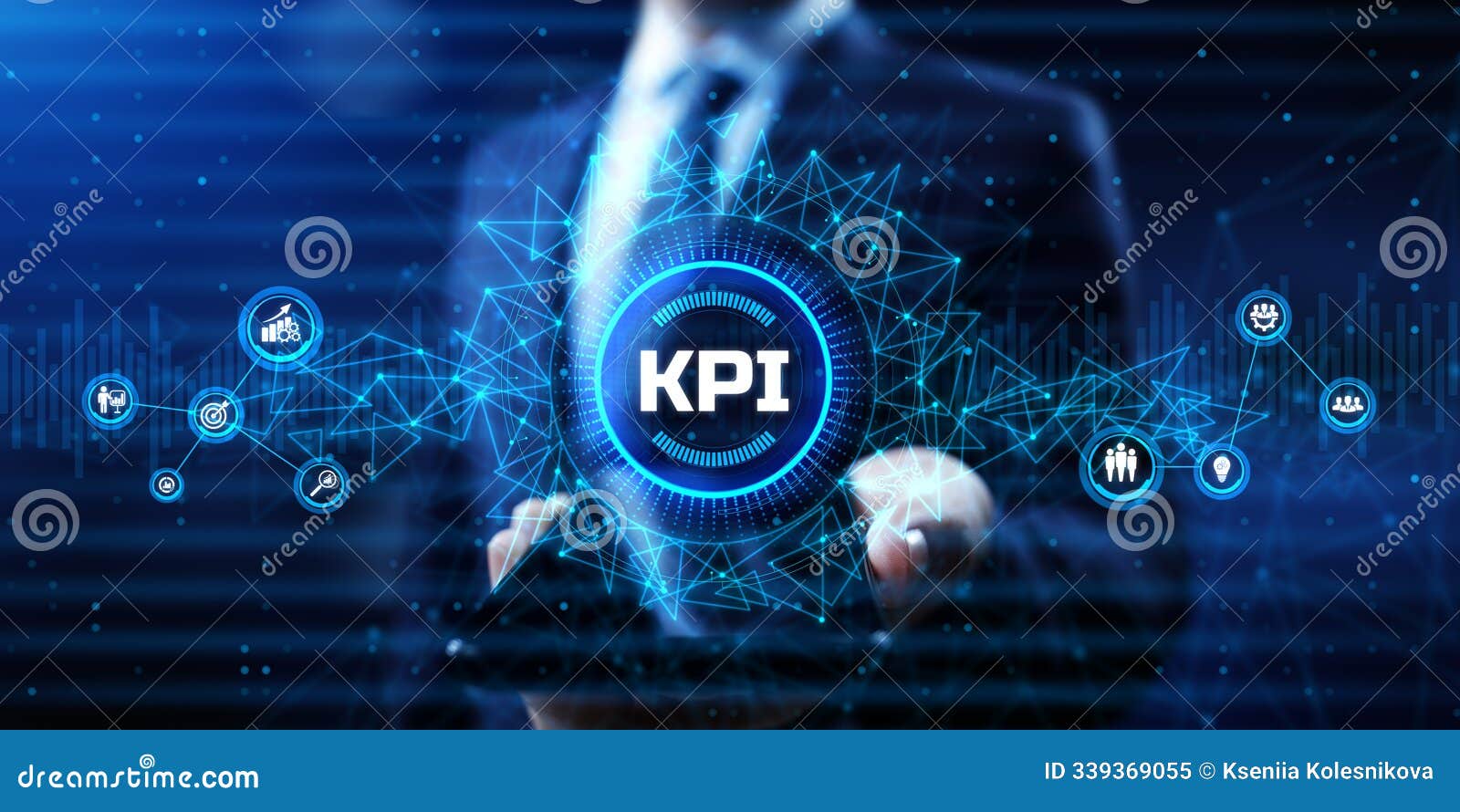 KPI Key Performance Indicator Business and Technology Concept on Screen ...
