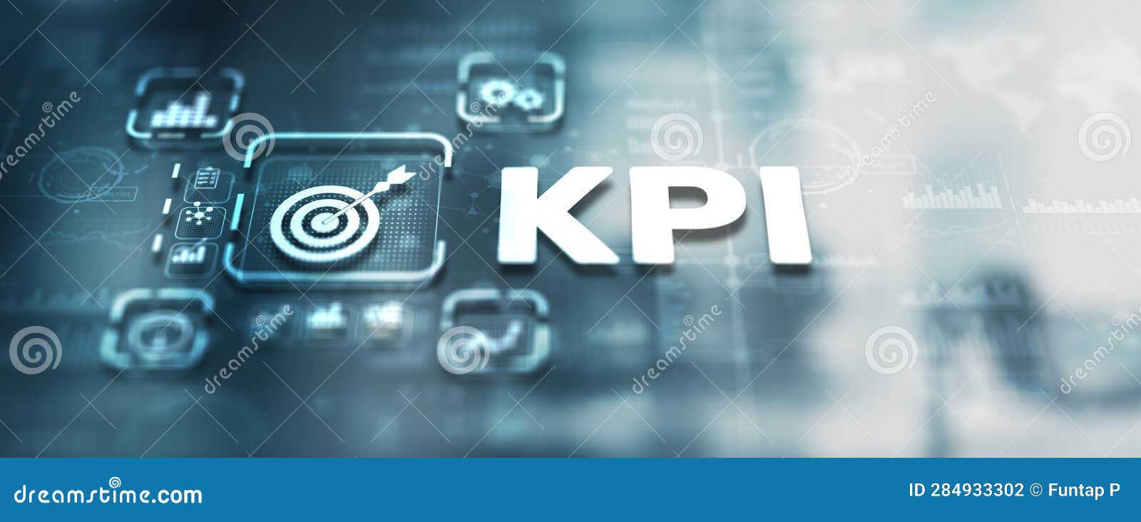 KPI Key Performance Indicator Business Technology Concept on Virtual ...