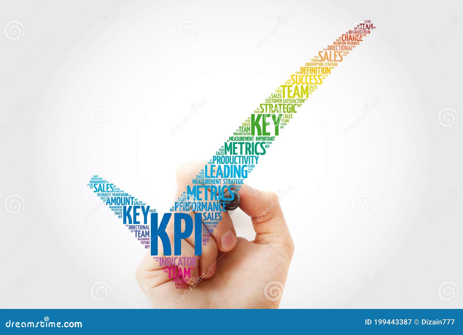 KPI - Key Performance Indicator Check Mark Word Cloud Stock ...