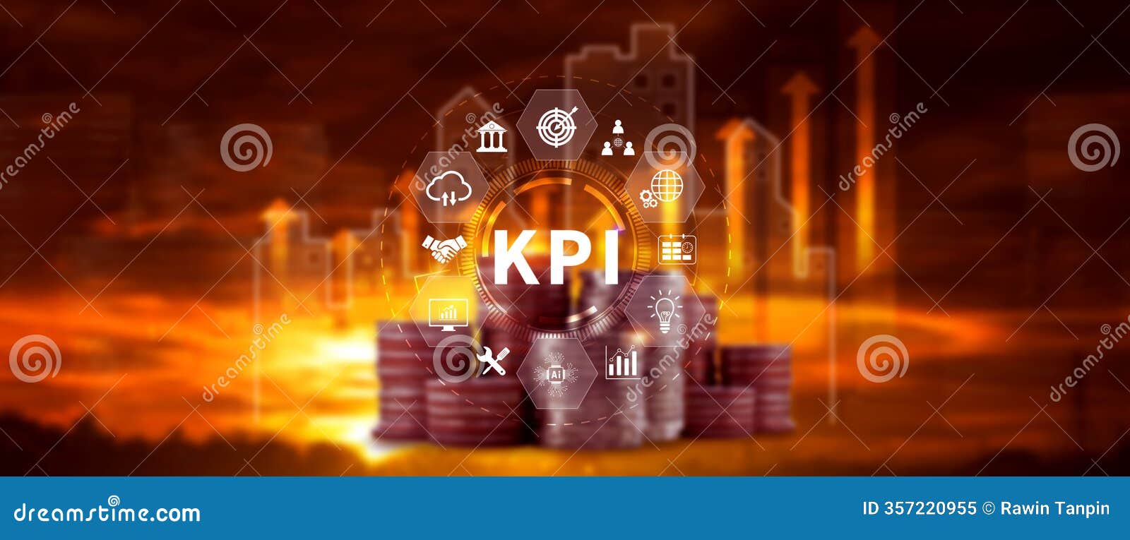 KPI, Key Performance Indicator Concept, Management Data System KPI ...