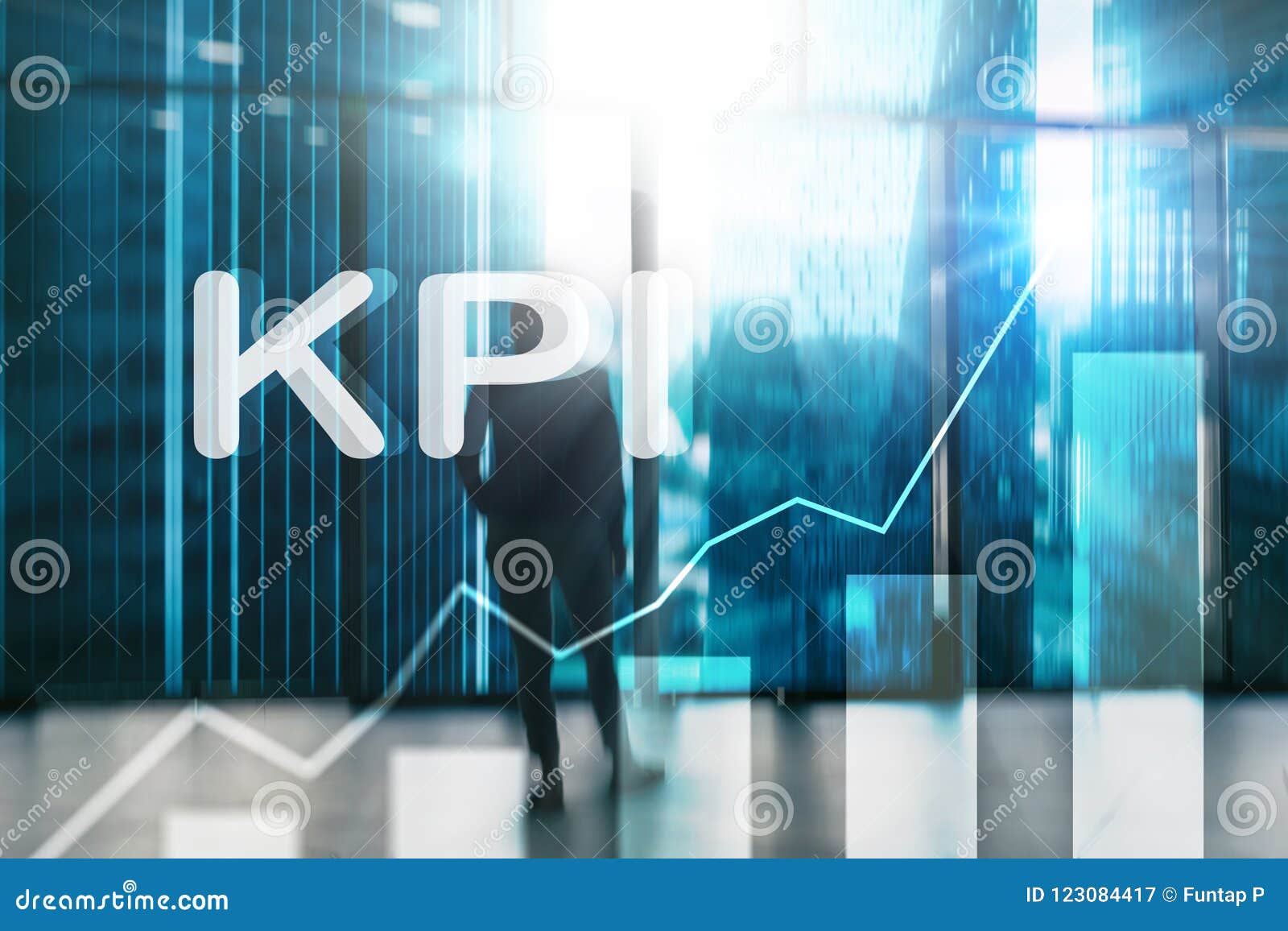 KPI - Key Performance Indicator Graph on Blurred Background Stock ...