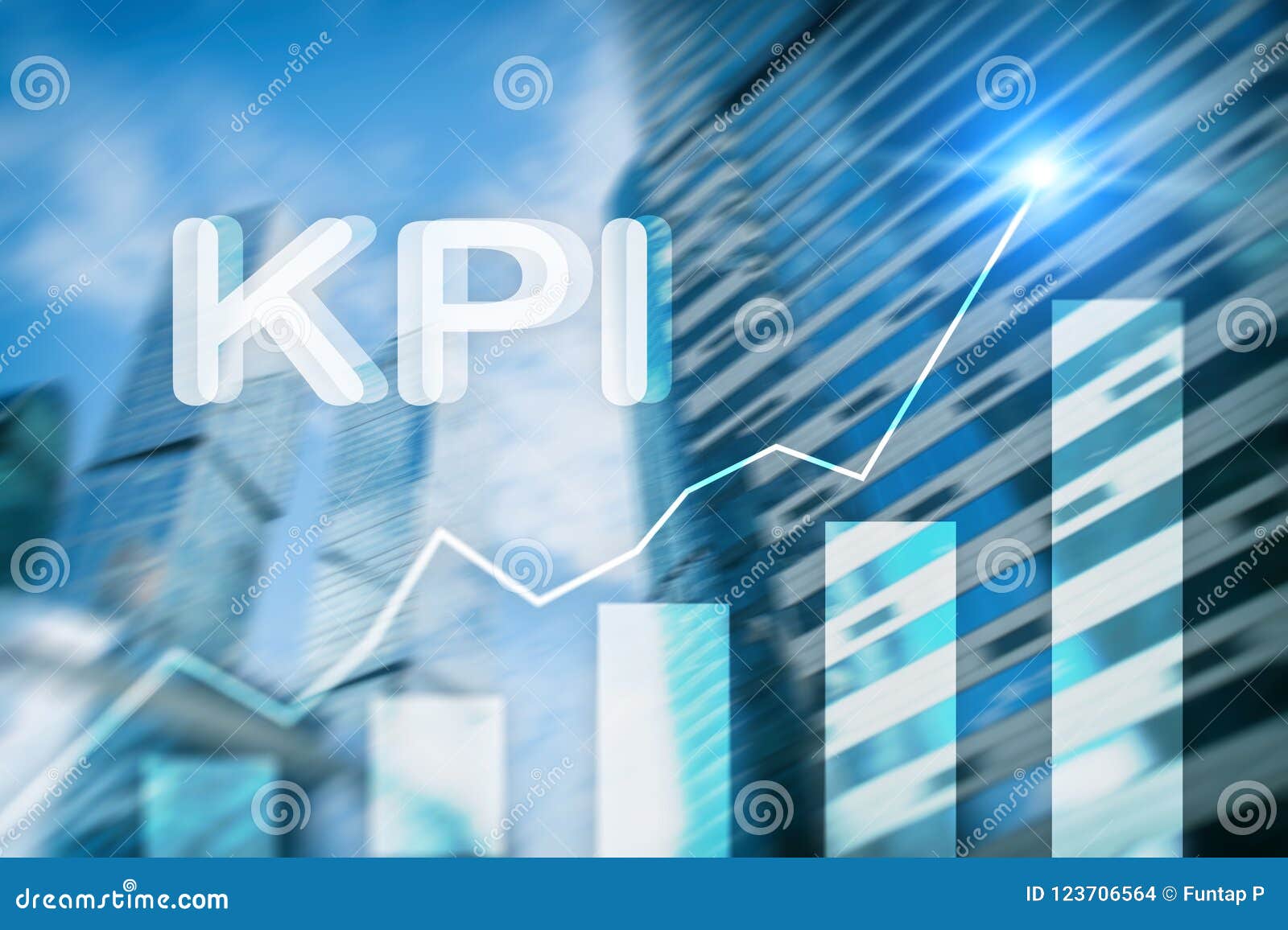 KPI - Key Performance Indicator Graph On Blurred Background Stock Photo ...