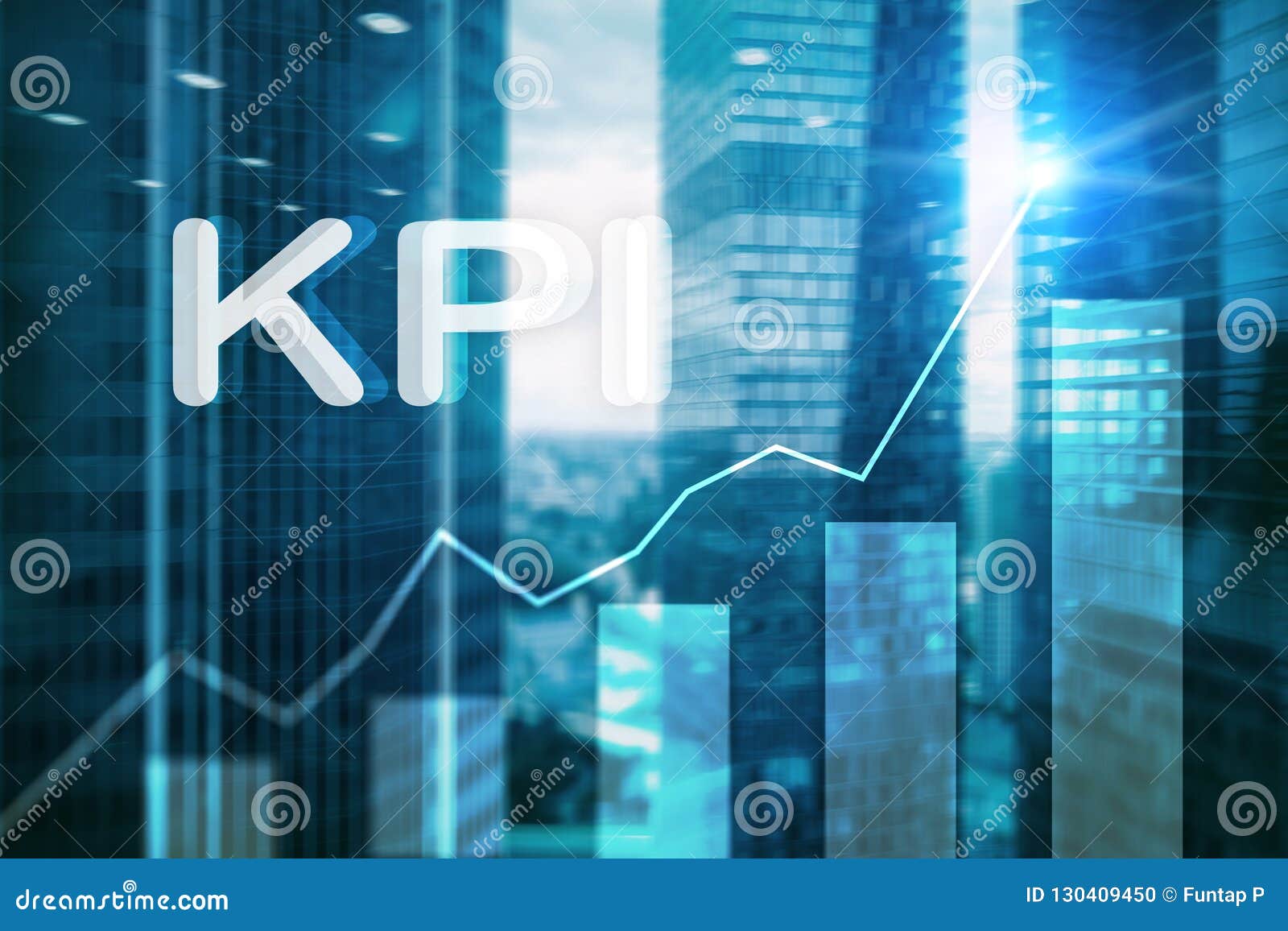 KPI - Key Performance Indicator Graph on Blurred Background Stock ...