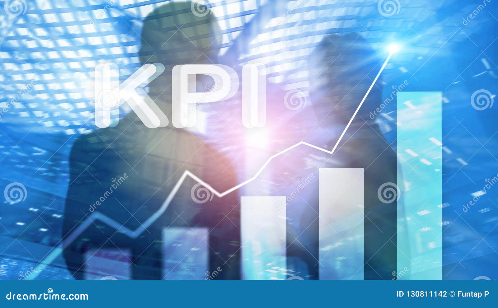 KPI - Key Performance Indicator Graph on Blurred Background Stock Photo ...