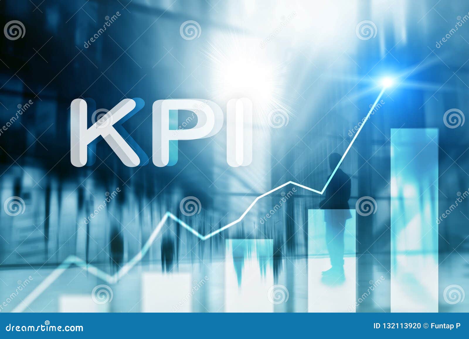 KPI - Key Performance Indicator Graph on Blurred Background Stock Photo ...