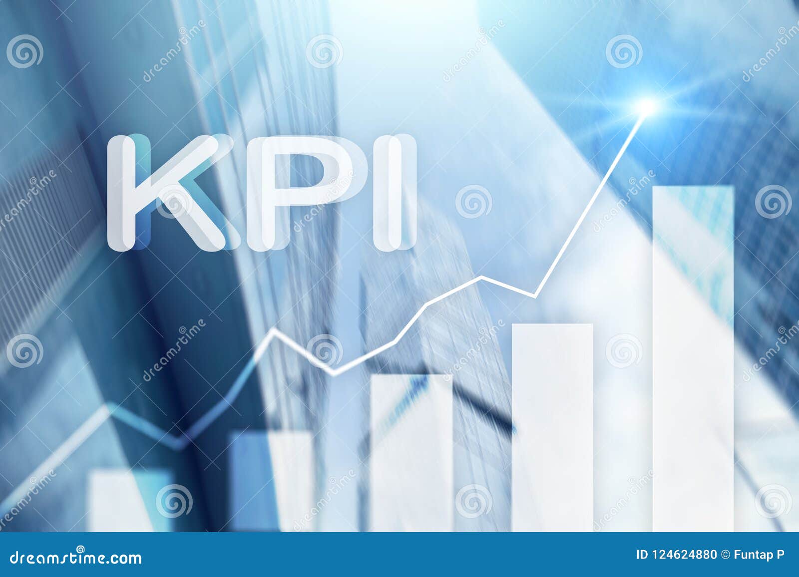 KPI - Key Performance Indicator Graph On Blurred Background Stock Photo ...