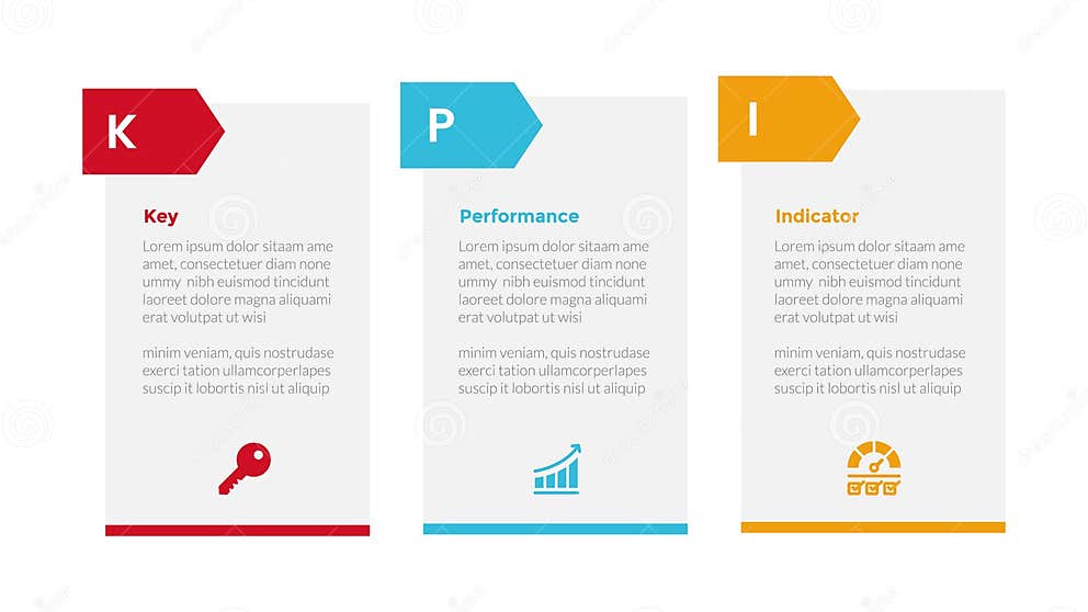 KPI Key Performance Indicator Infographics Template Diagram with Box ...