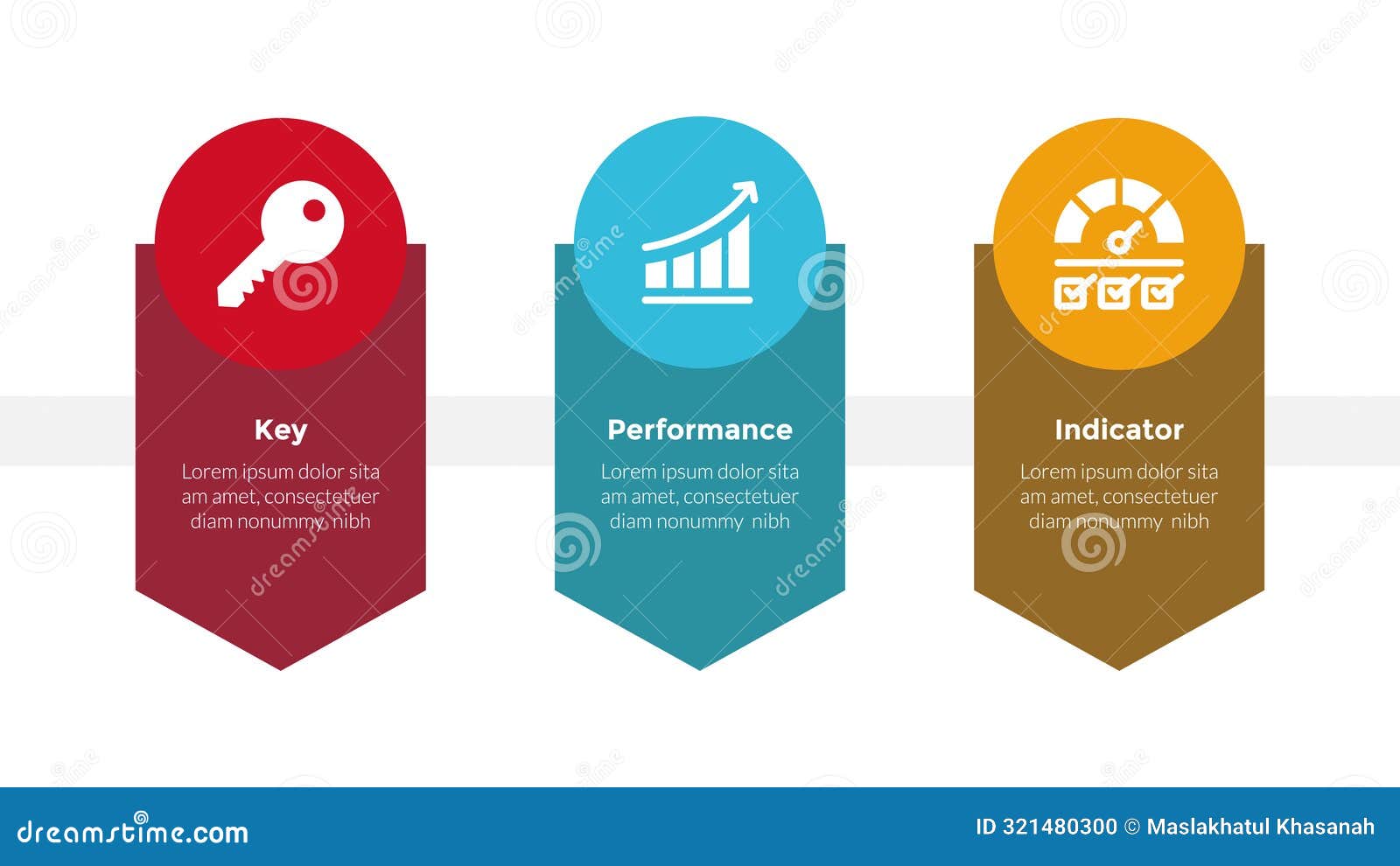 KPI Key Performance Indicator Infographics Template Diagram with Down ...