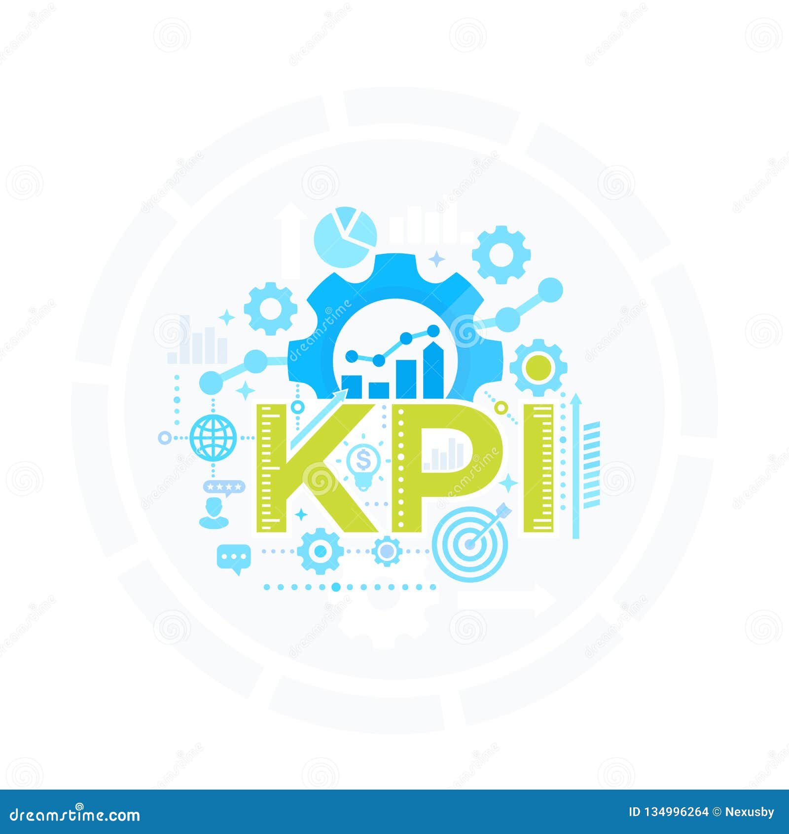 KPI, Key Performance Indicator, Management Vector Stock Vector ...