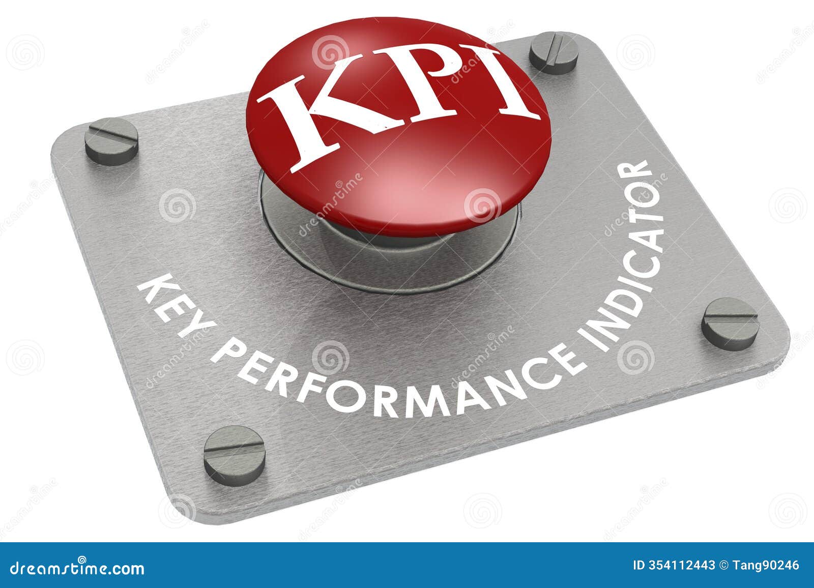 KPI for Key Performance Indicator Red Button Stock Illustration ...