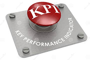KPI for Key Performance Indicator Red Button Stock Illustration ...