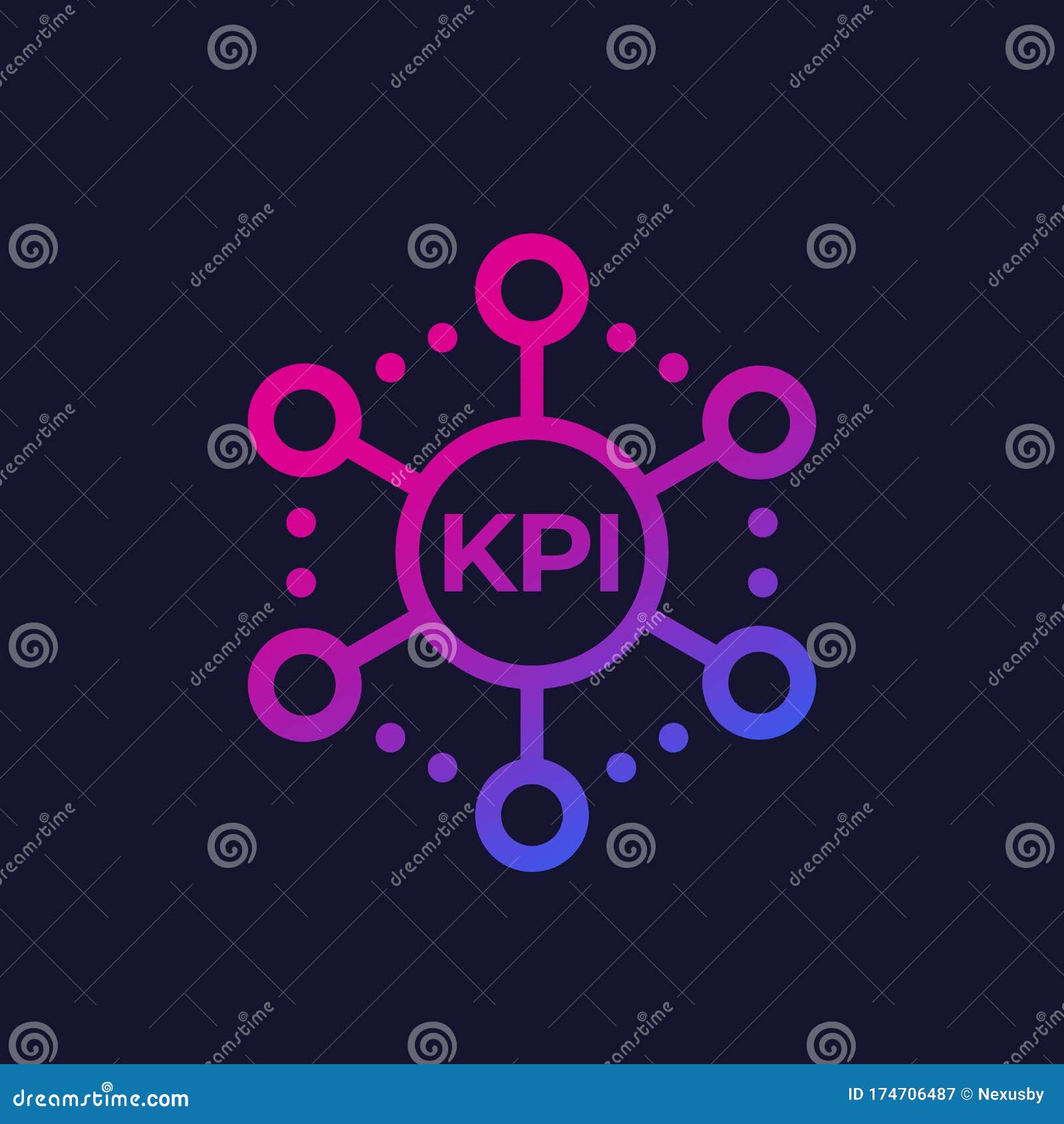 KPI Key Performance Indicator, Vector Icon Design Stock Vector ...