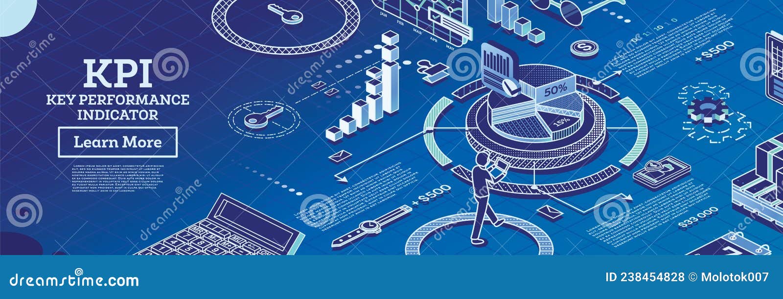 KPI Key Performance Indicator. Vector Illustration Stock Vector ...