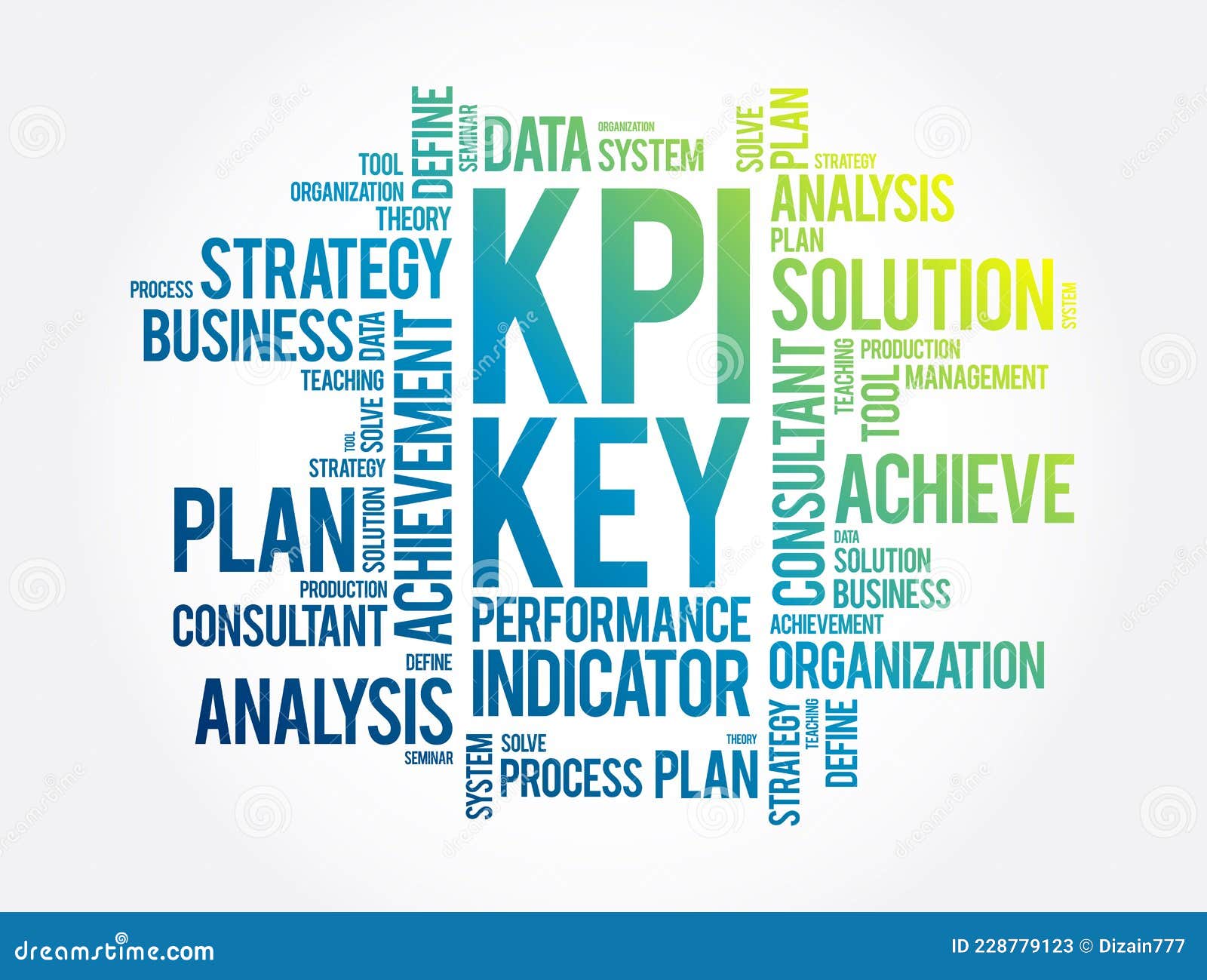 KPI - Key Performance Indicator Word Cloud, Business Concept Background ...