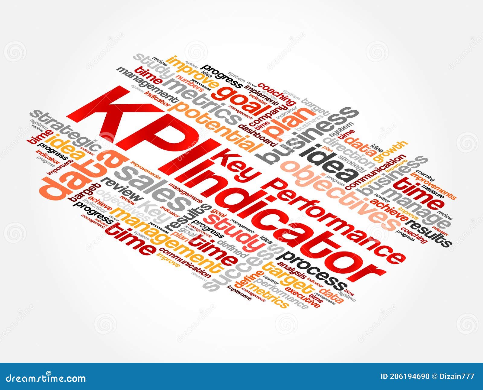 KPI - Key Performance Indicator Word Cloud Stock Illustration ...
