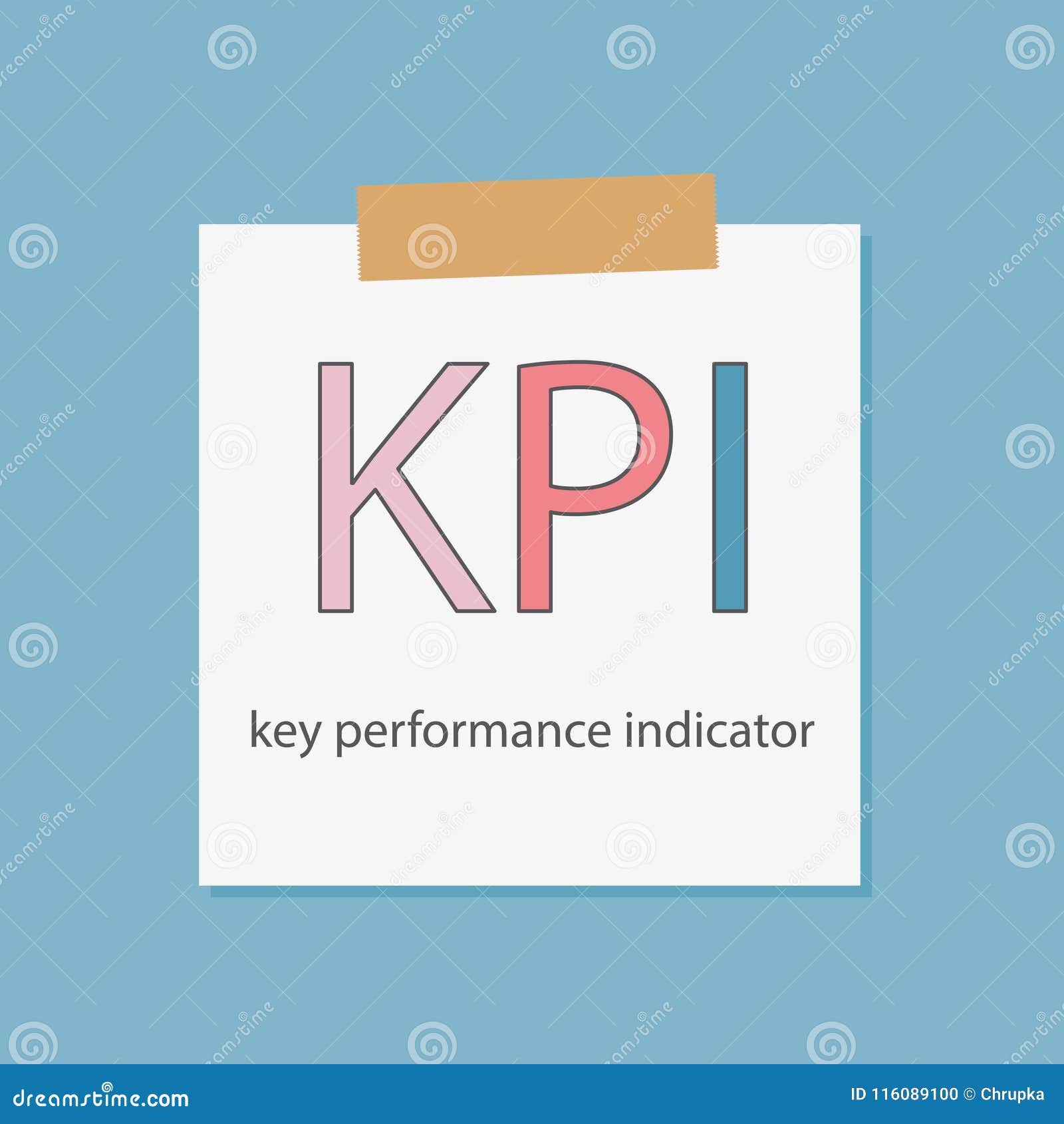 KPI Key Performance Indicator Written in a Notebook Paper Stock Vector ...