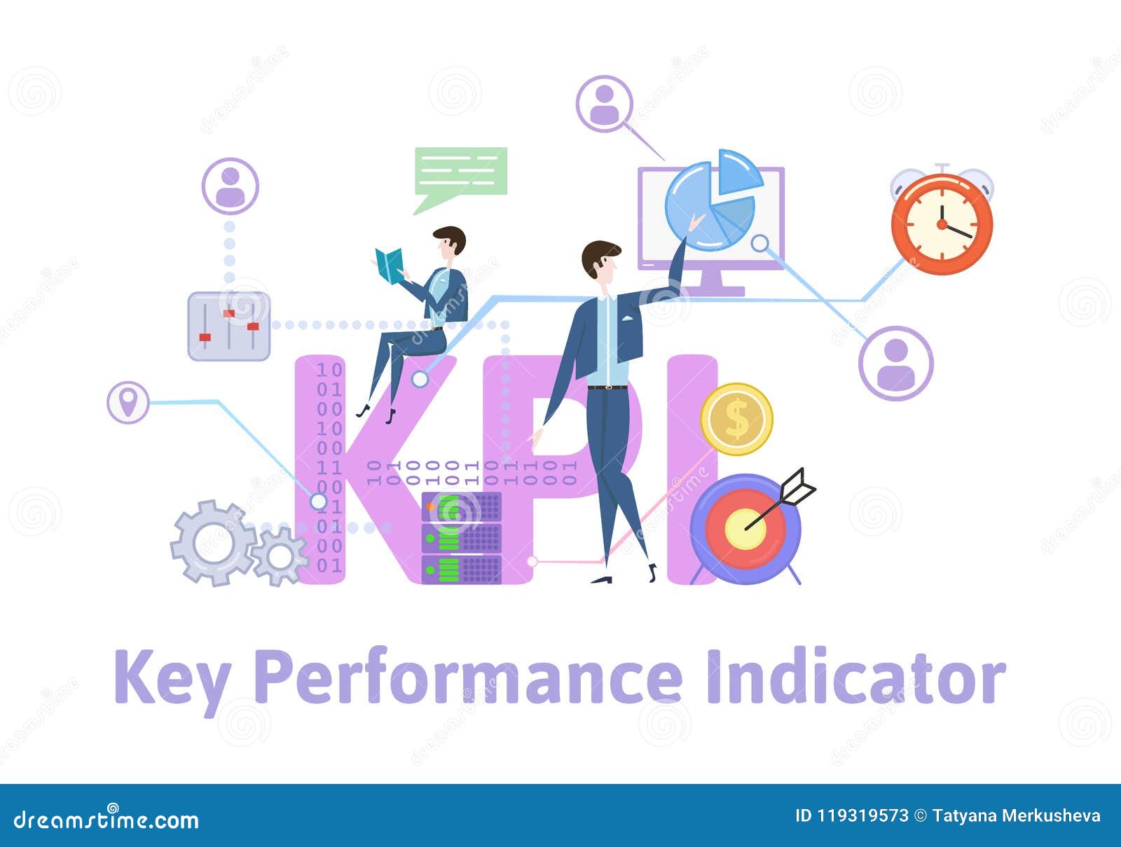 Kpi Key Performance Indicators Concept Table With Keywords Letters