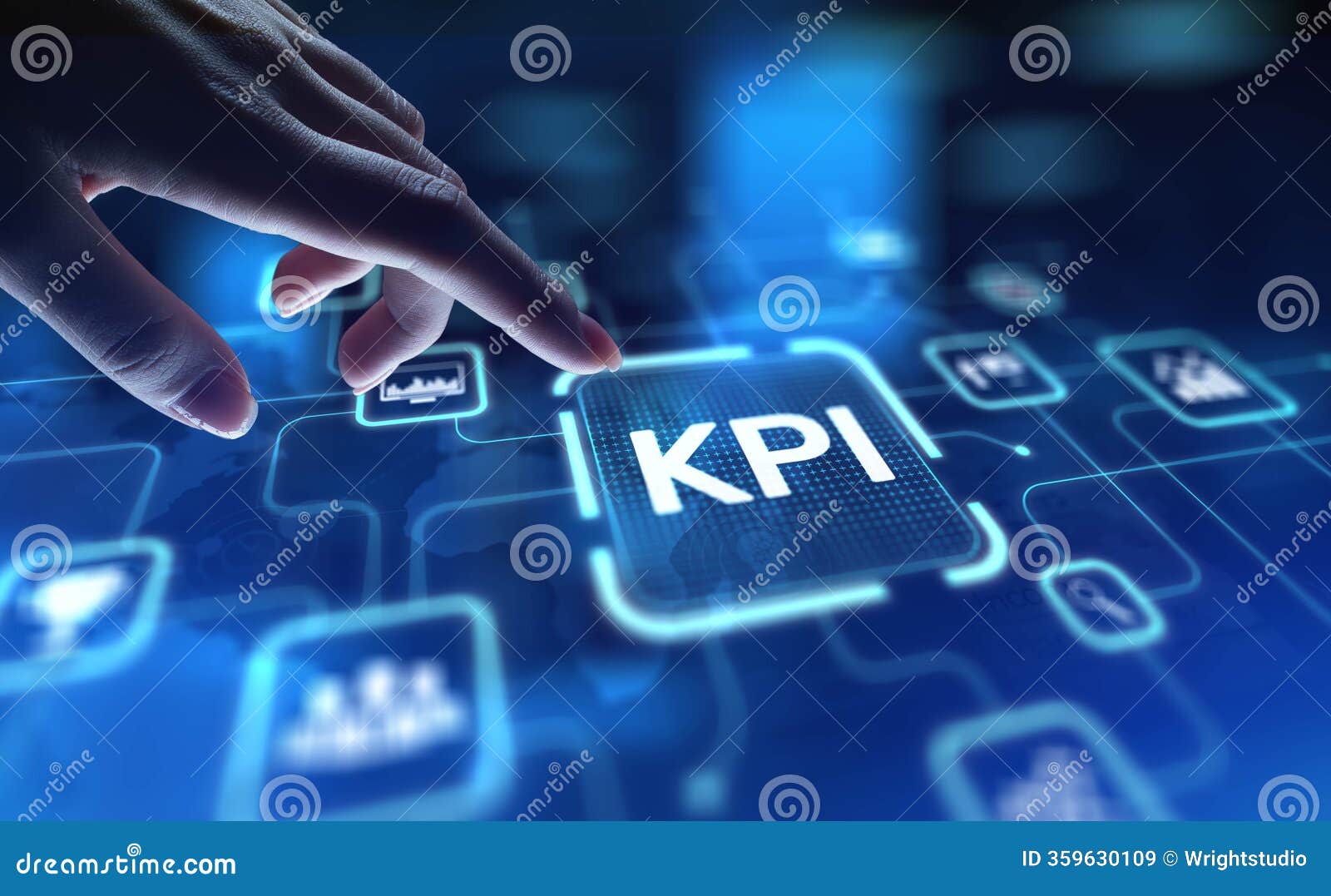 KPI Key Performance Indicators for Measuring Success, Projection on a ...