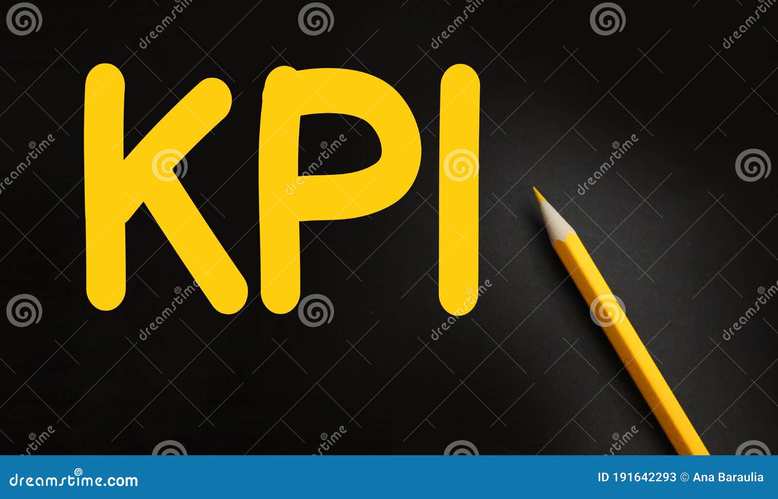 KPI Letters with Pencil Besides. Key Performance Indicator. Business ...