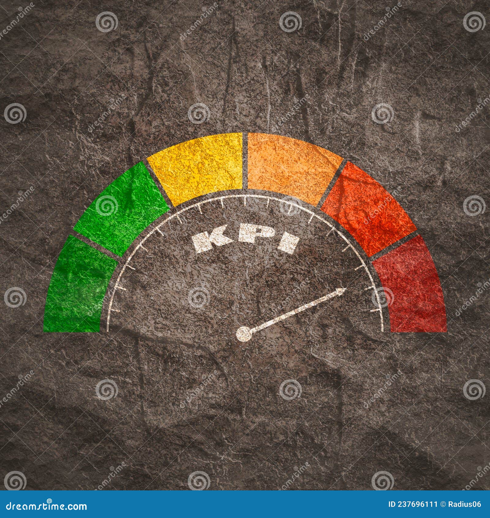 KPI Measuring Device with Arrow and Scale. Stock Image - Image of ...