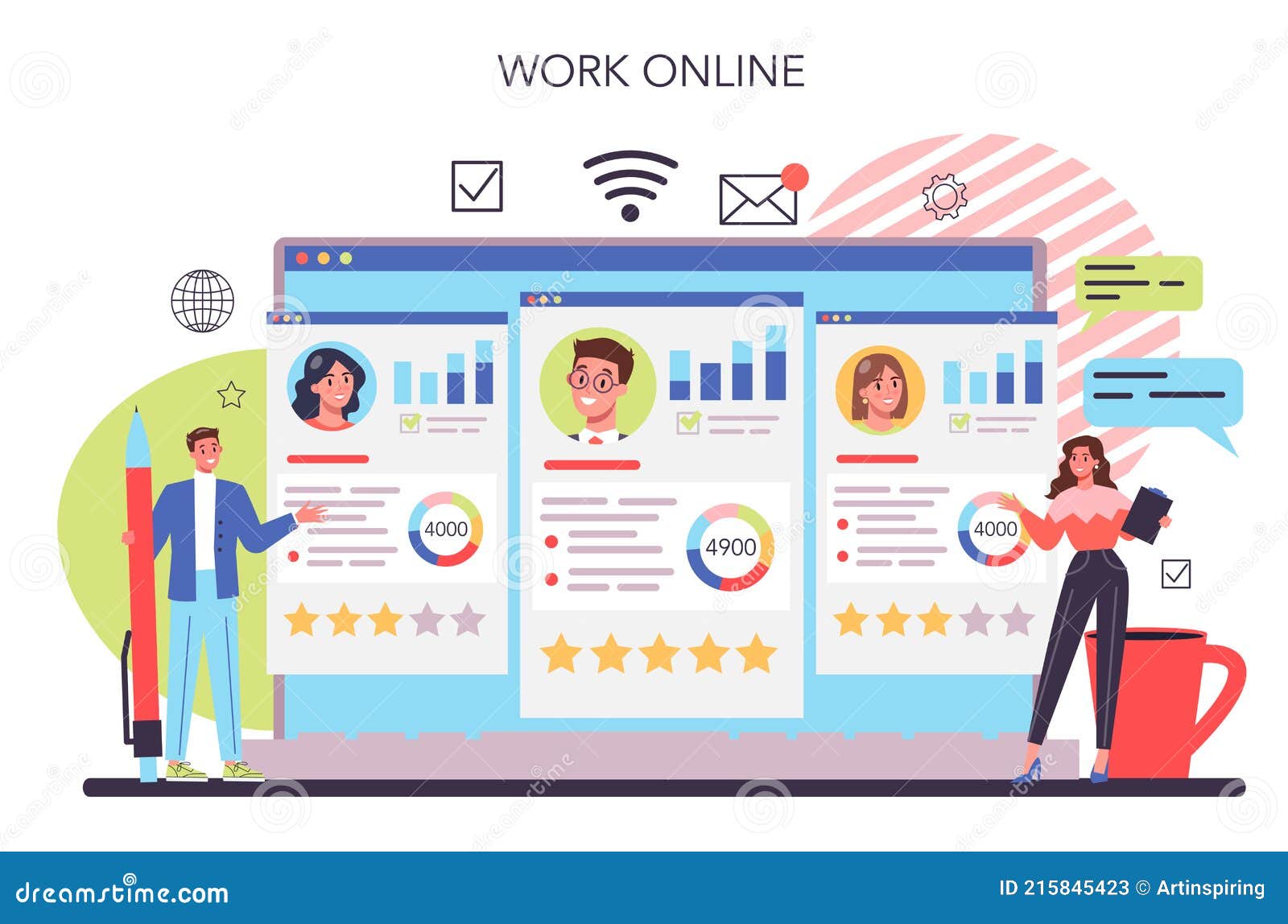 KPI Online Service or Platform. Employee Evaluation, Testing Stock ...