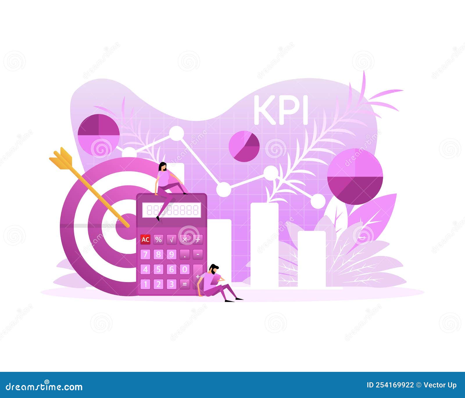 Kpi People. Vector Illustration. Development Strategy Stock Vector ...