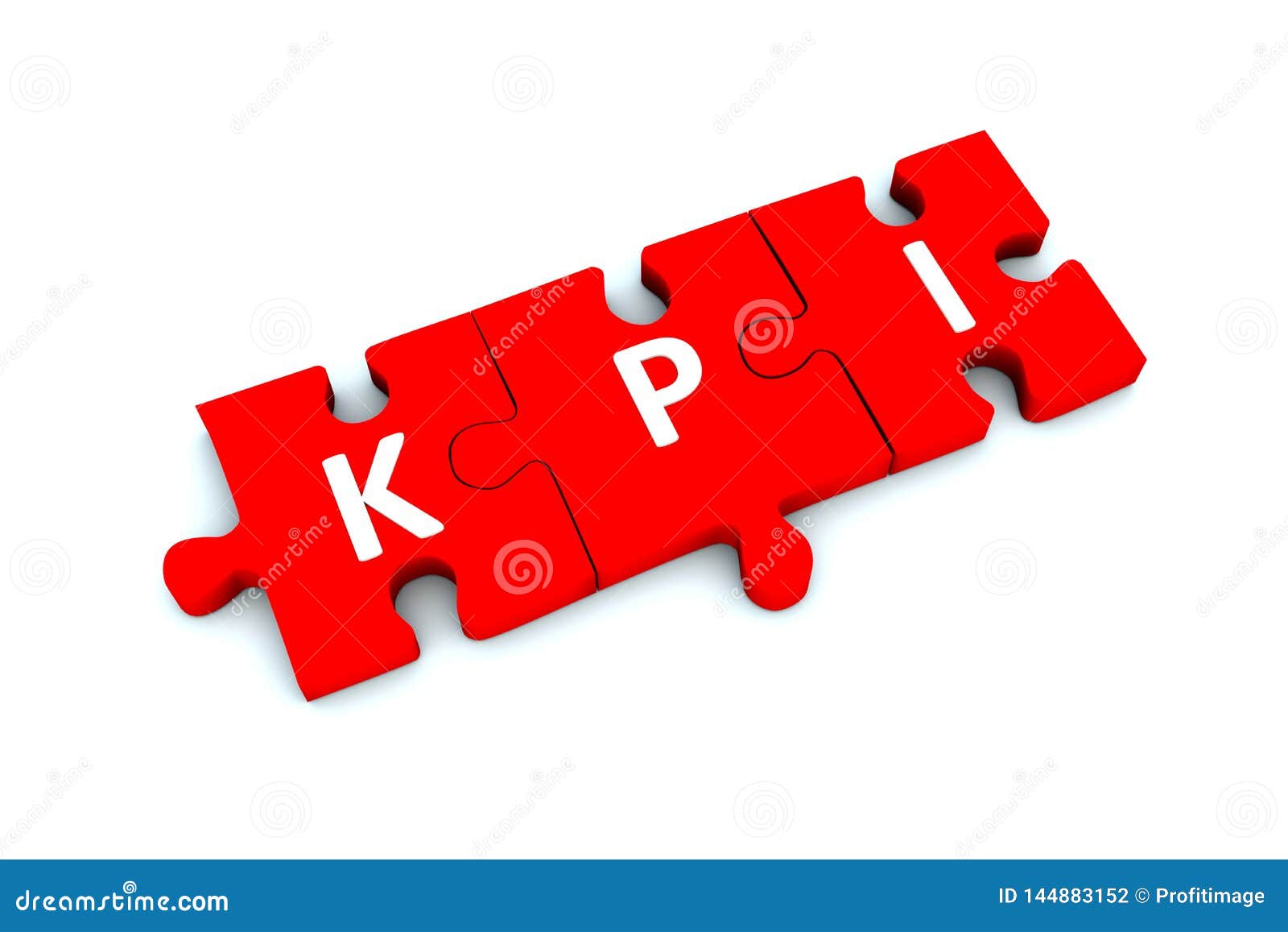 KPI Puzzle White Background Concept Stock Illustration - Illustration ...