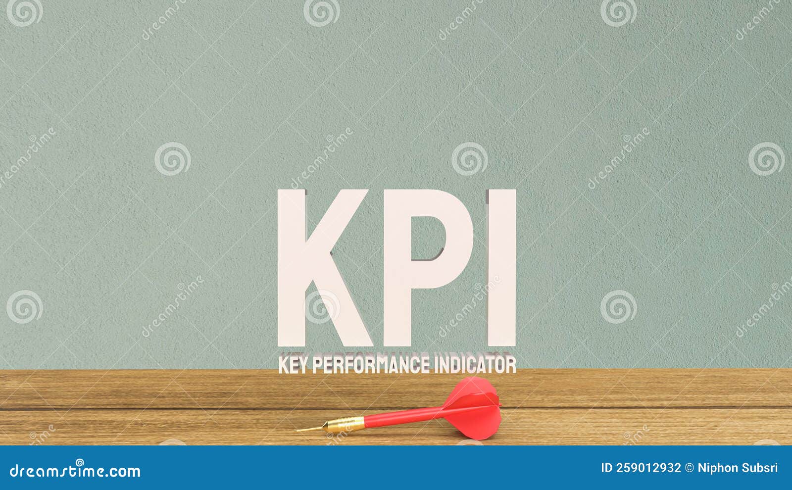 The Kpi and Red Dart for Business Concept 3d Rendering Stock ...