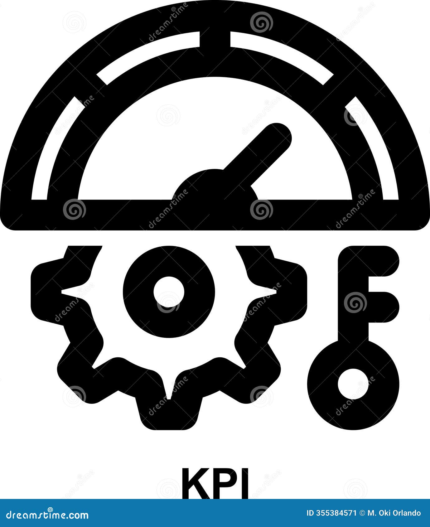 Kpi, Report, Key, Performance, Indicator, Dashboard Outline Icon Stock Vector - Illustration of ...