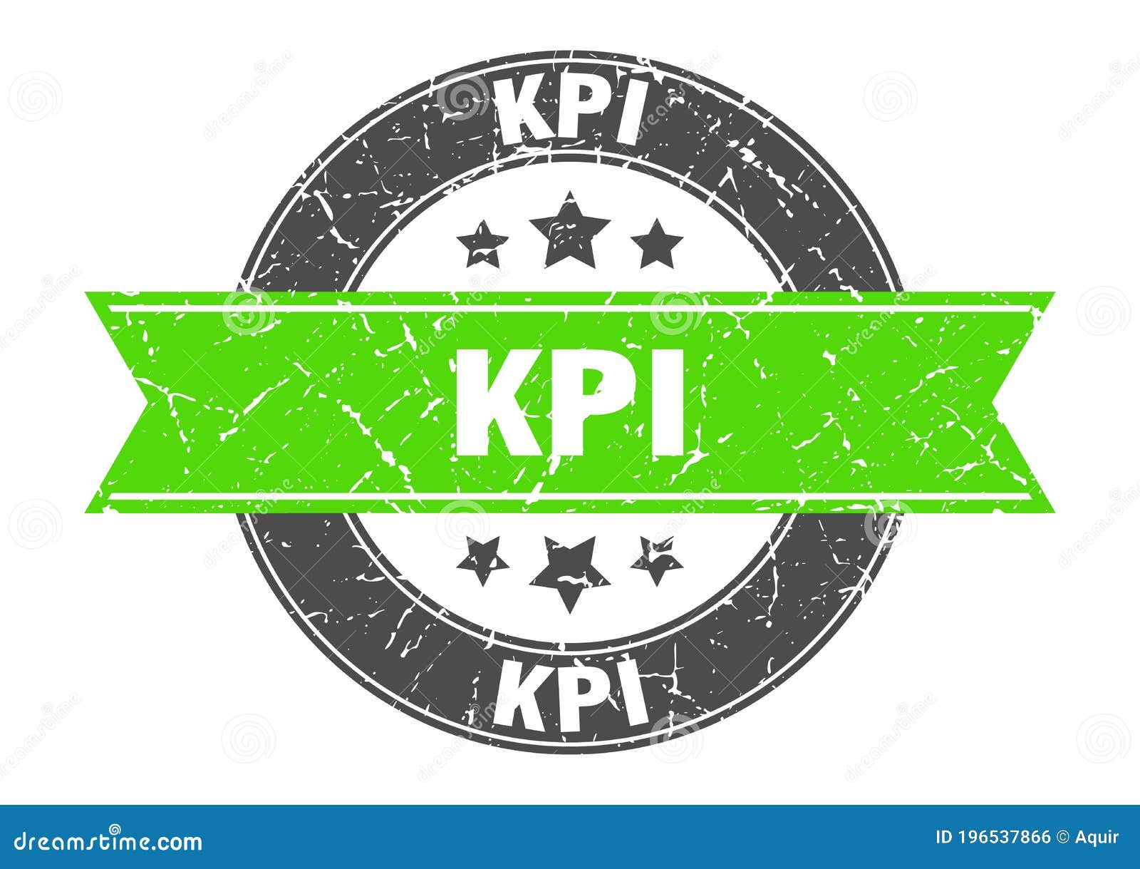 Kpi Round Stamp with Ribbon. Label Sign Stock Vector - Illustration of ...