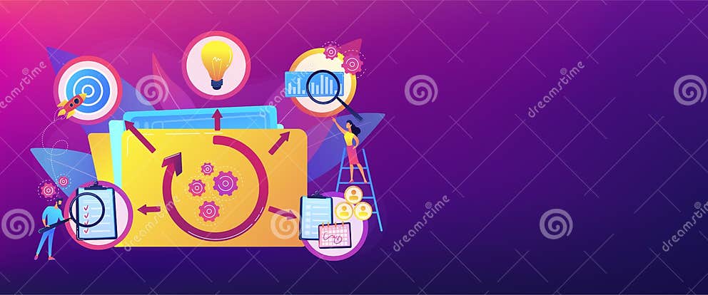 Project Life Cycle Concept Banner Header Stock Vector - Illustration of ...