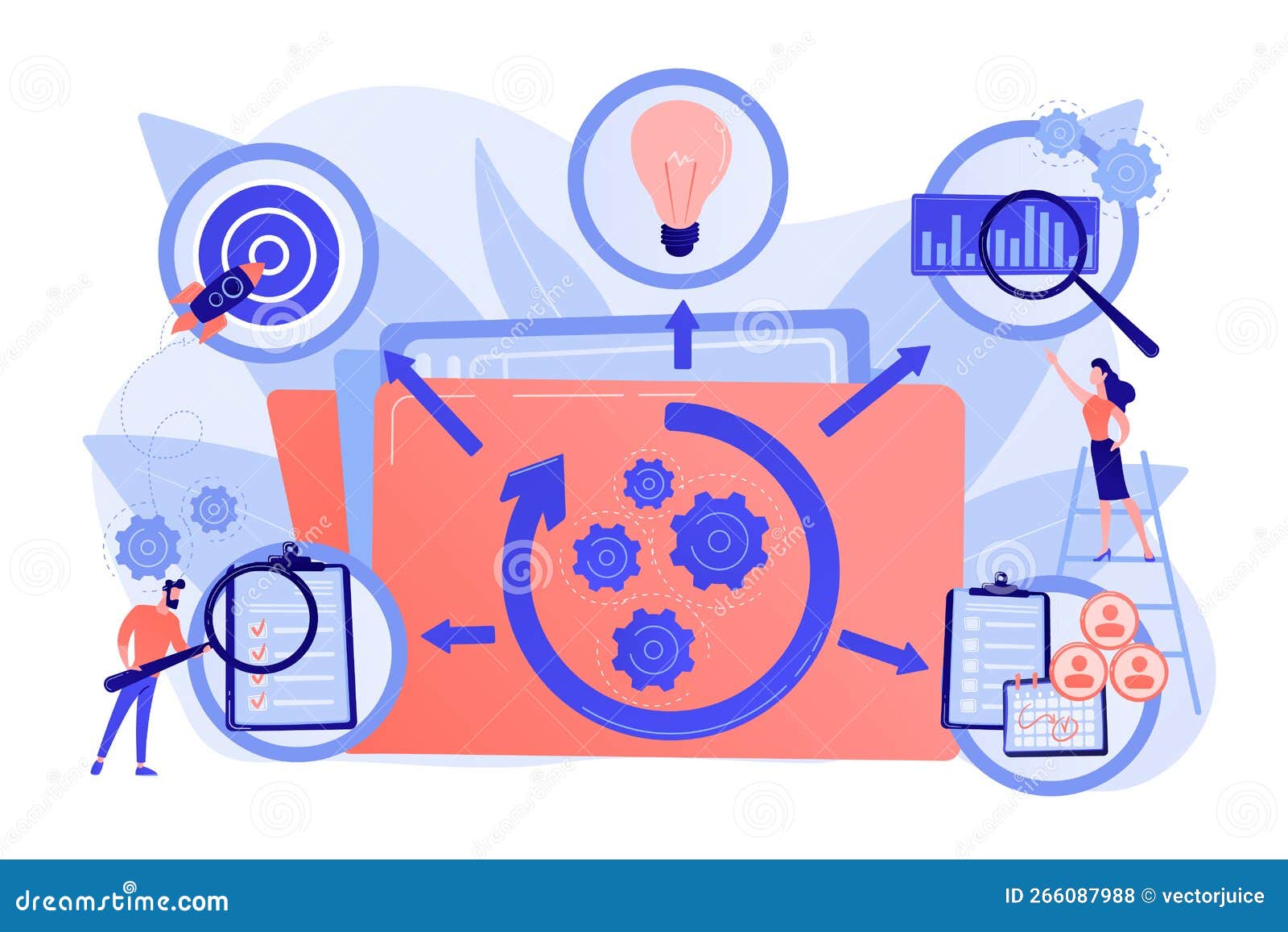 Project Life Cycle Vector Illustration Stock Vector - Illustration of ...