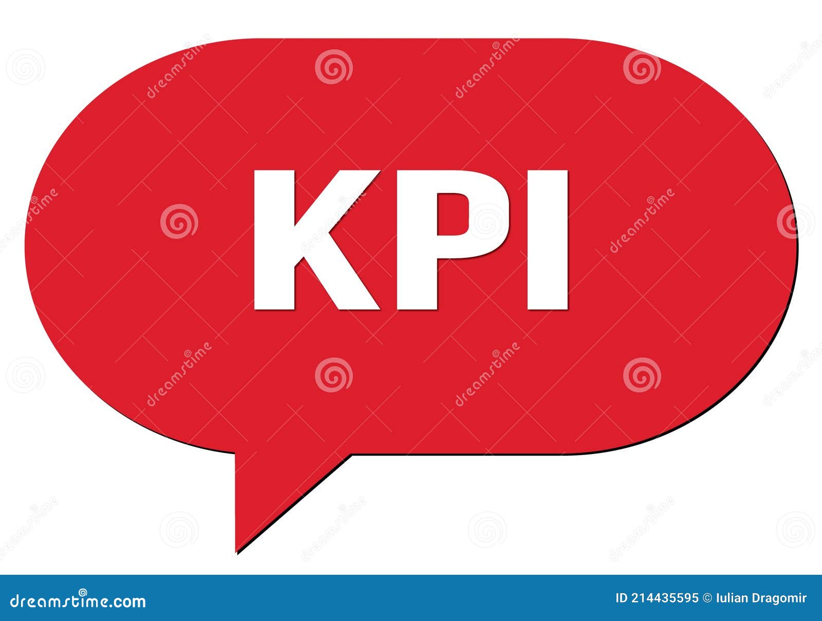 KPI Text Written in a Red Speech Bubble Stock Illustration ...