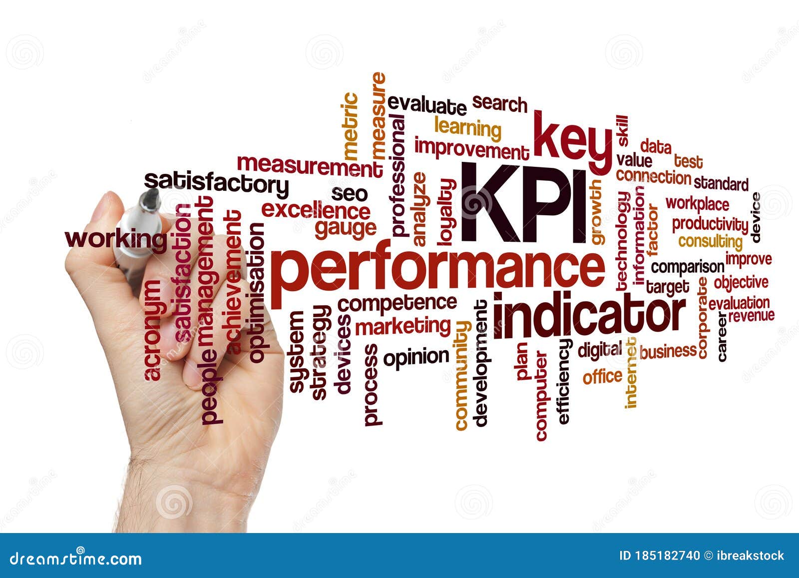 KPI word cloud concept stock illustration. Illustration of competence ...