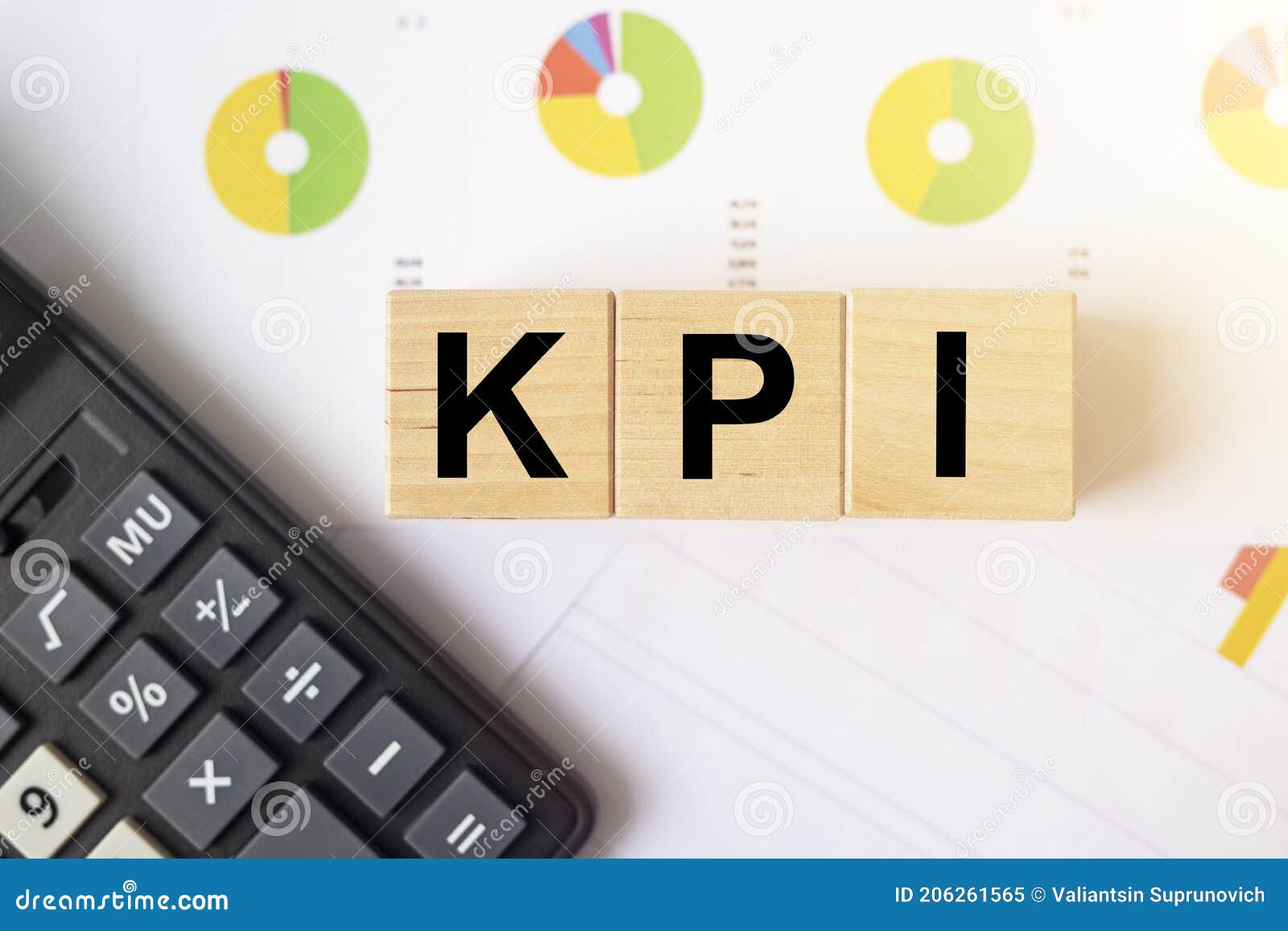 Kpi Word On Cubes Key Performance Indicator Stock Image Image Of