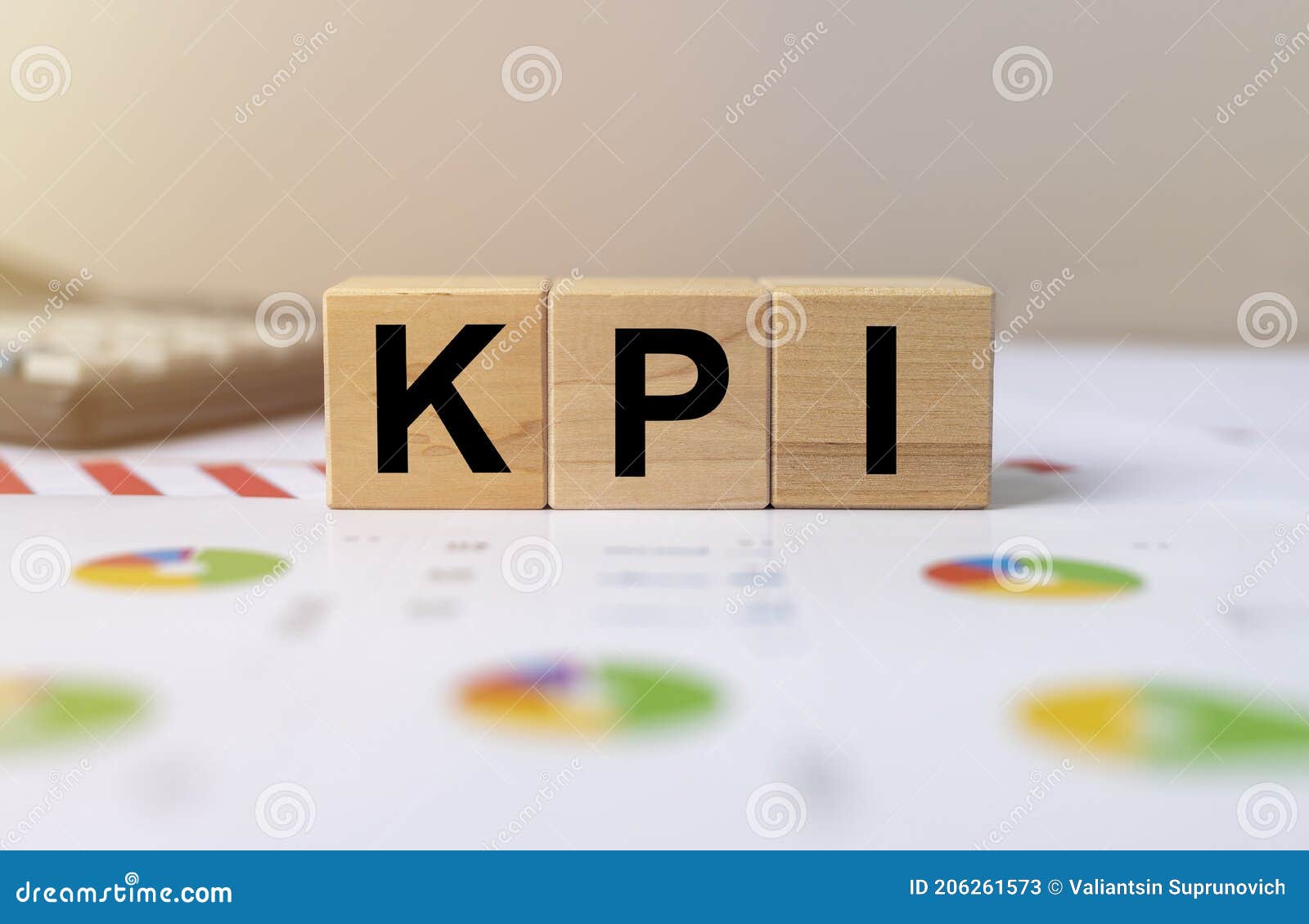 Kpi Word On Cubes Key Performance Indicator Stock Image Image Of